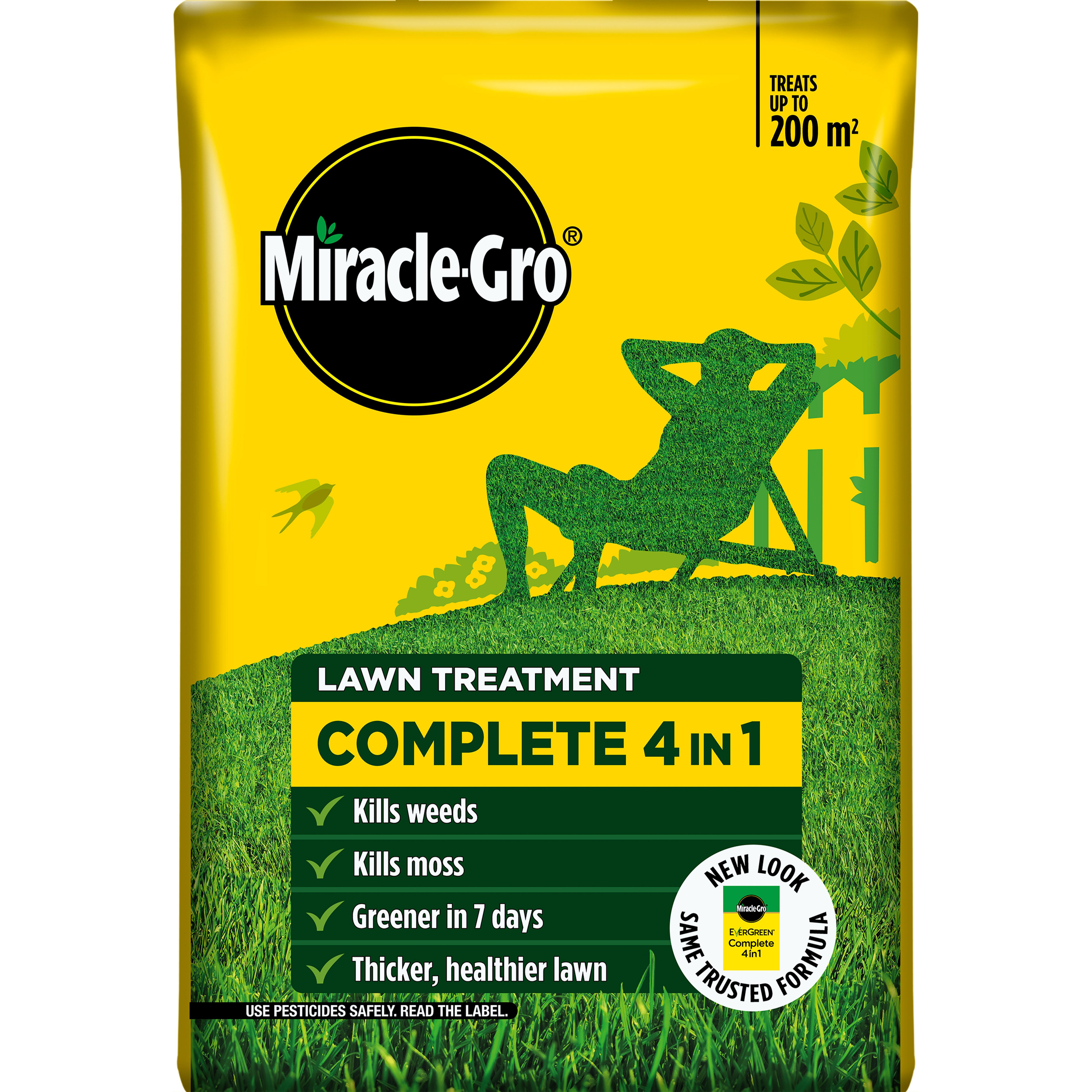 MIRACLE-GRO COMPLETE 4IN1 LAWN TREATMENT GRANULES 200M² 7KG