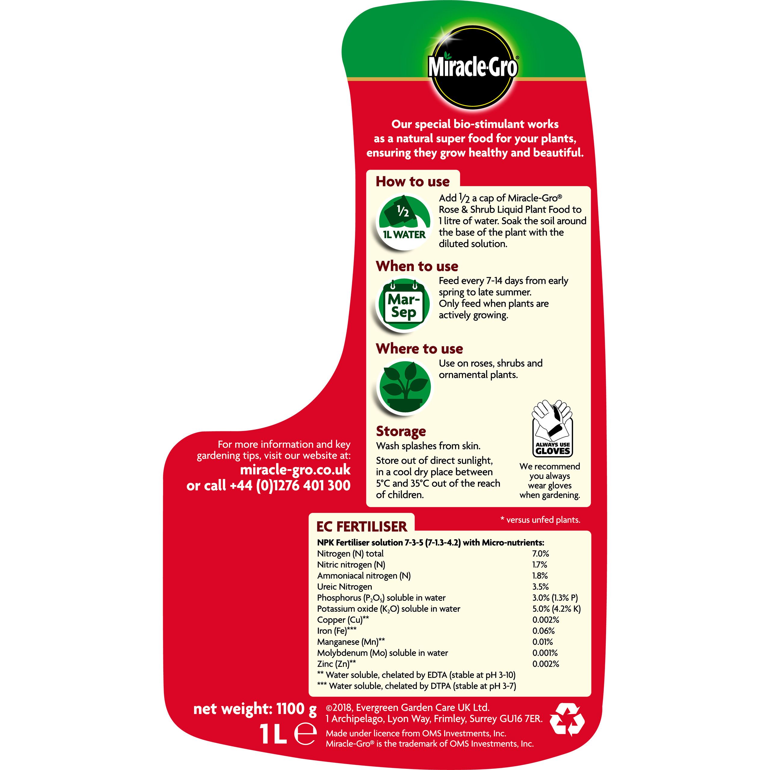 Miracle-Gro Rose & shrub Liquid Plant feed