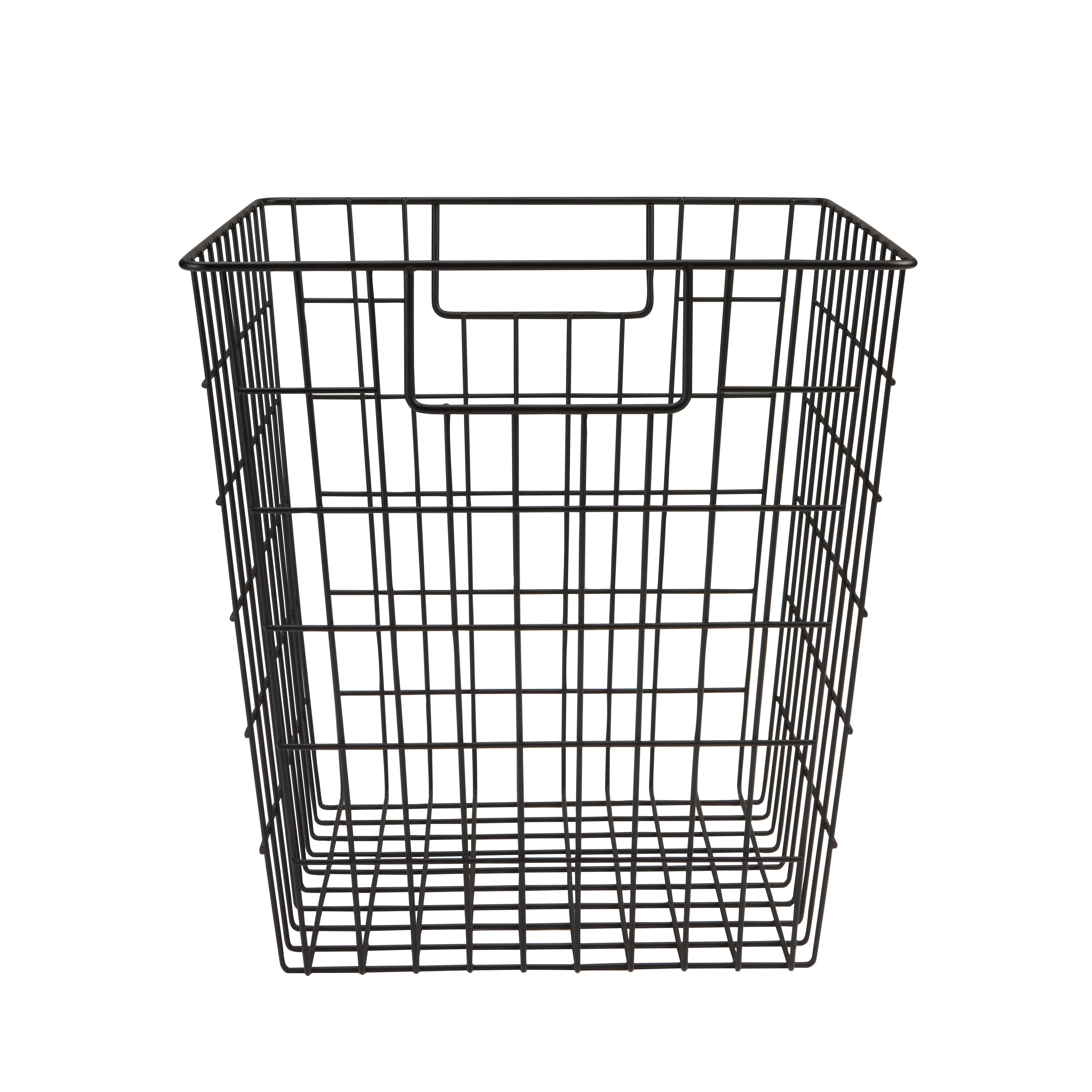 Mixxit Wire Black Metal Storage basket (H)310mm (W)310mm | DIY at B&Q