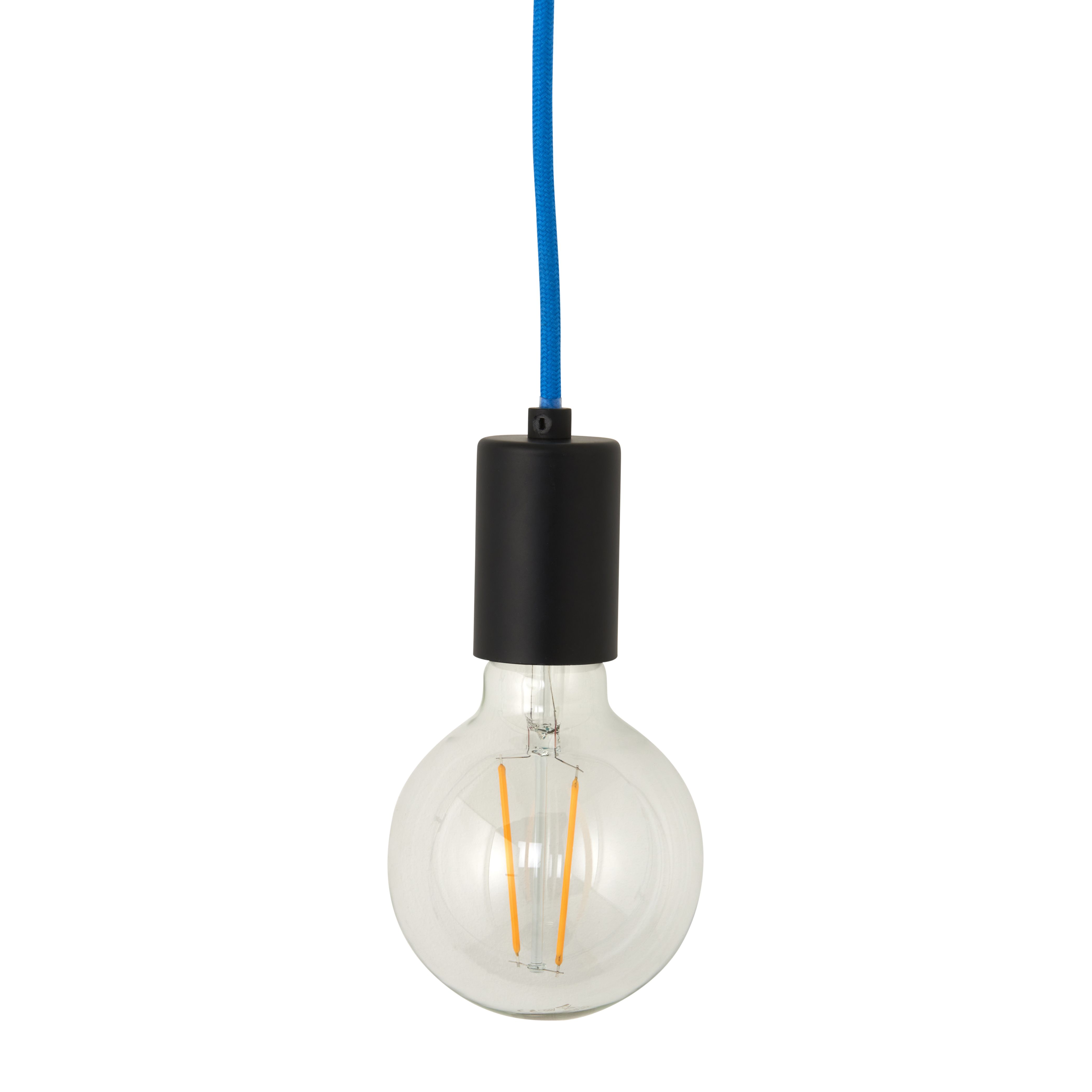 Miya Industrial black Plug-in LED Wall light