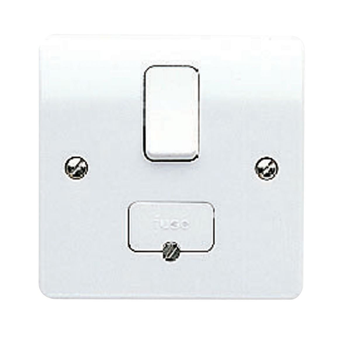 MK 13A 1 gang Raised slim profile Switched Fused connection unit Gloss ...