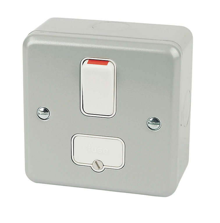 MK 13A Grey Switched Fused connection unit | DIY at B&Q MK 13A Grey Switched Fused connection unit | DIY at B&Q