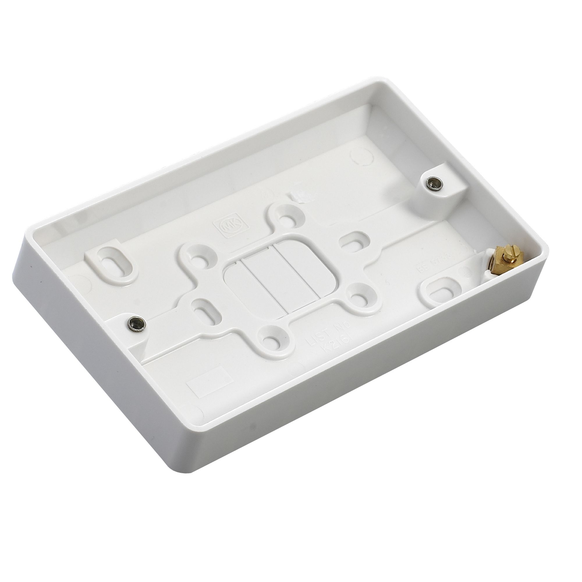 MK 16mm Double Pattress box | DIY at B&Q