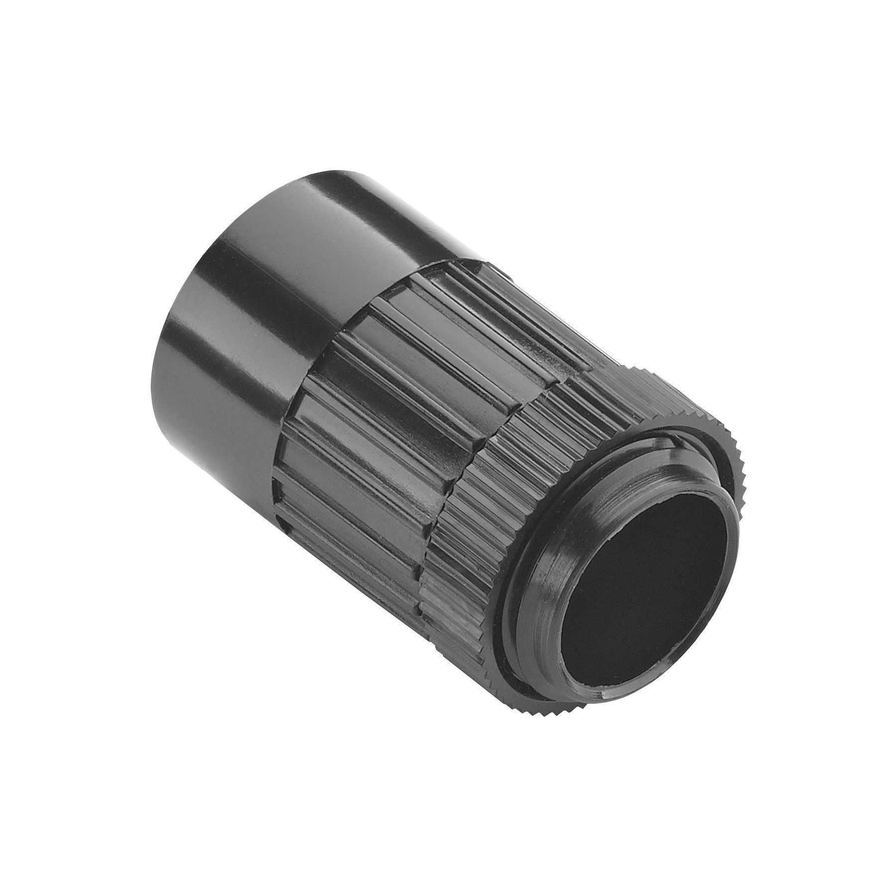 MK Black Male 25mm Adaptor | DIY at B&Q