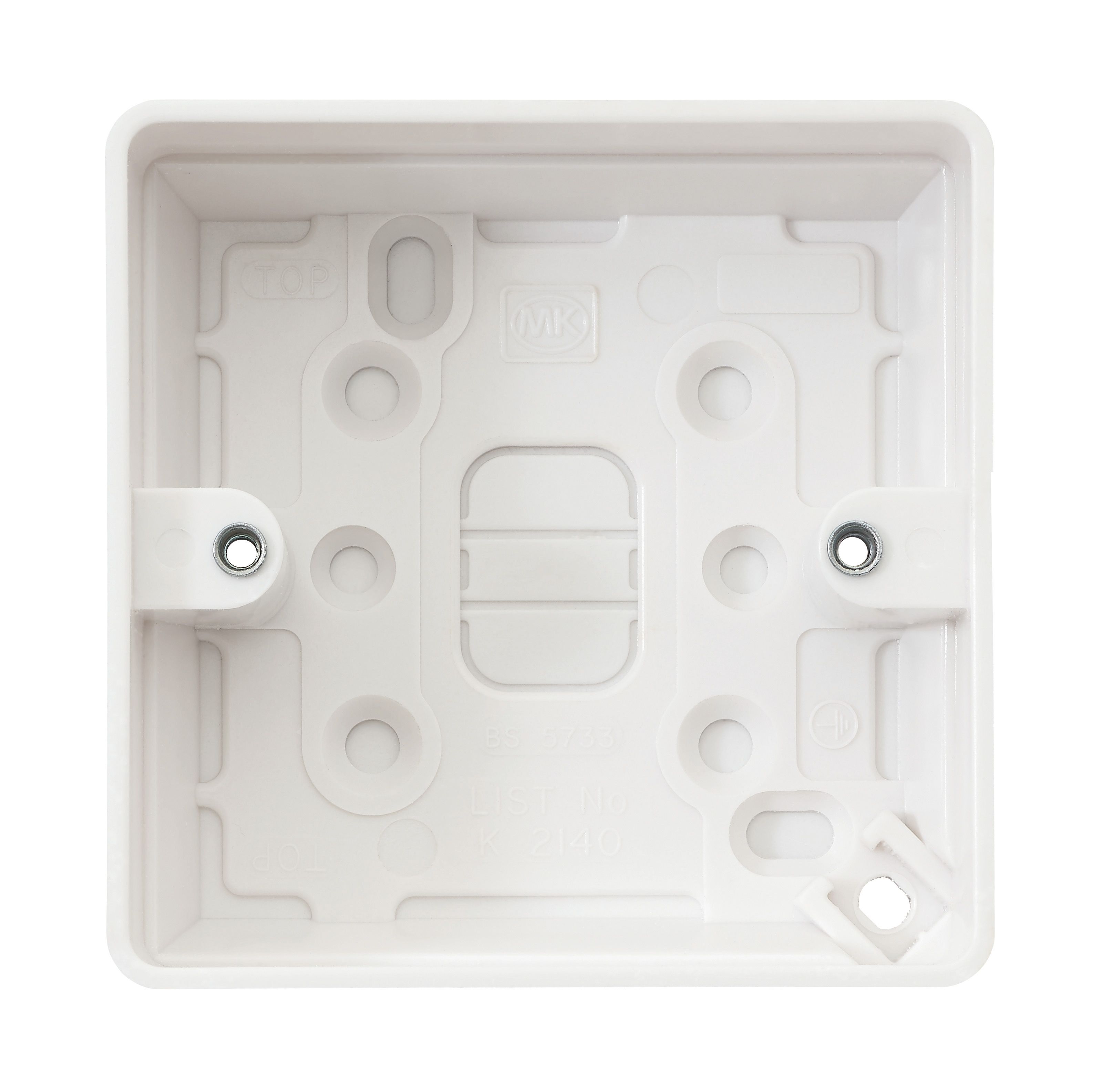 MK Plastic 30mm Single Pattress box, Pack of 5 | DIY at B&Q