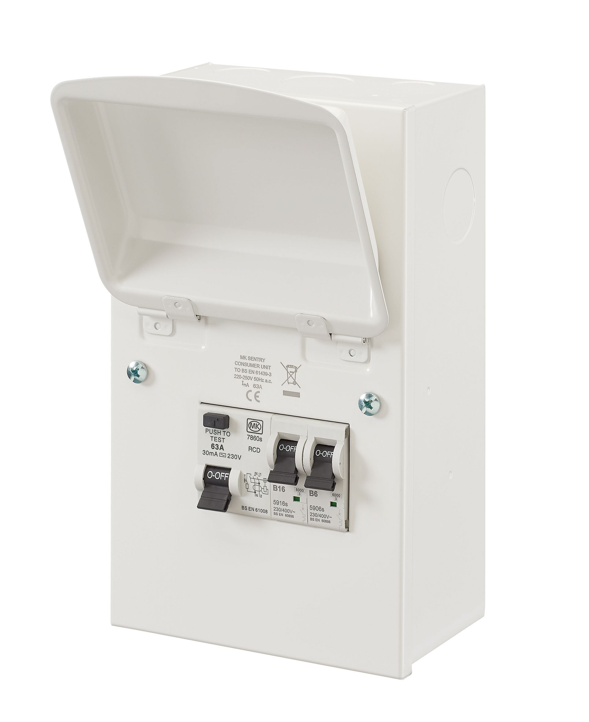 MK Sentry 2-way Garage Consumer unit