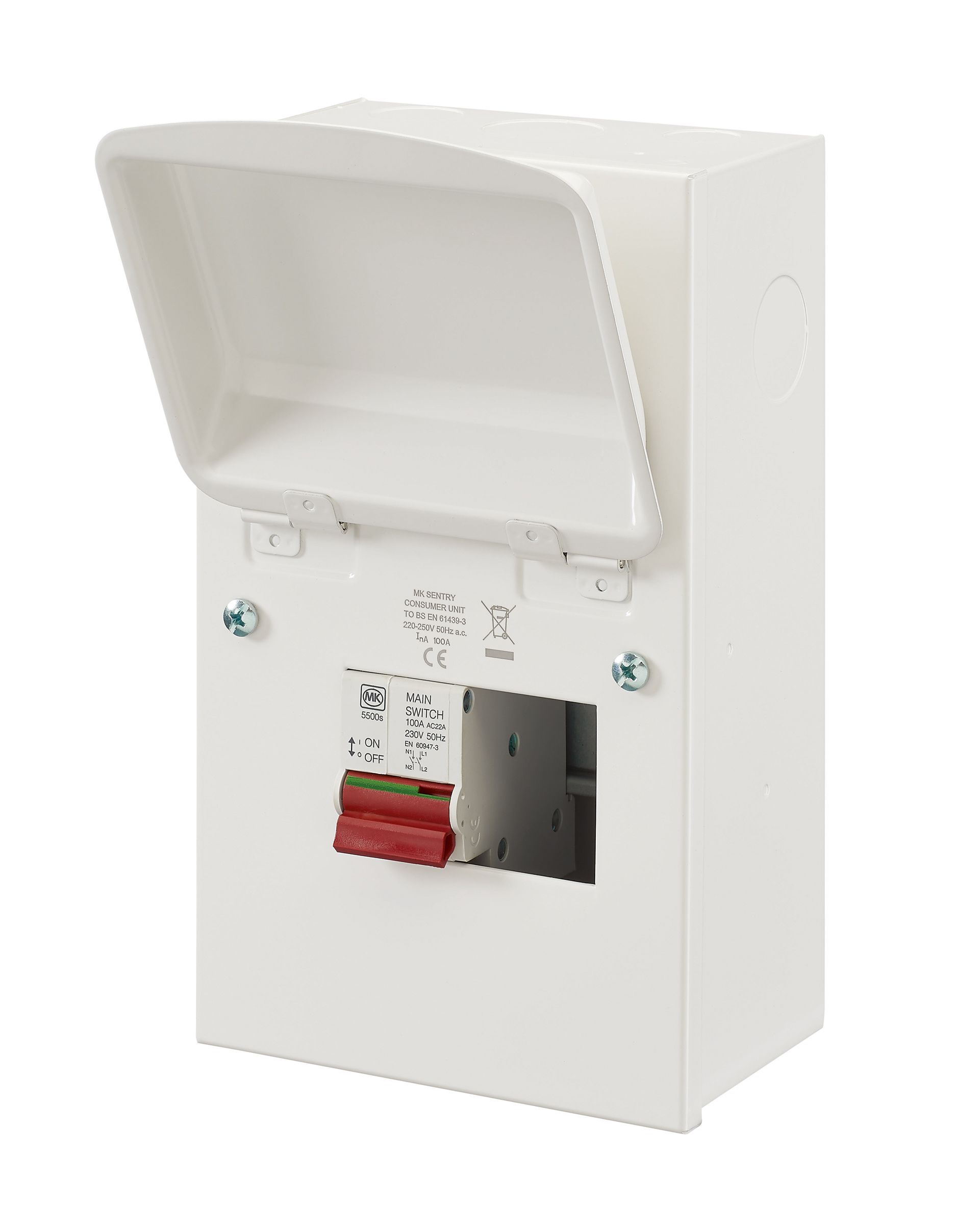 MK Sentry 2-way Main switch Consumer unit