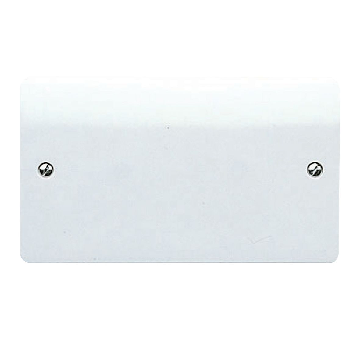 MK White 2 gang Double Blanking plate