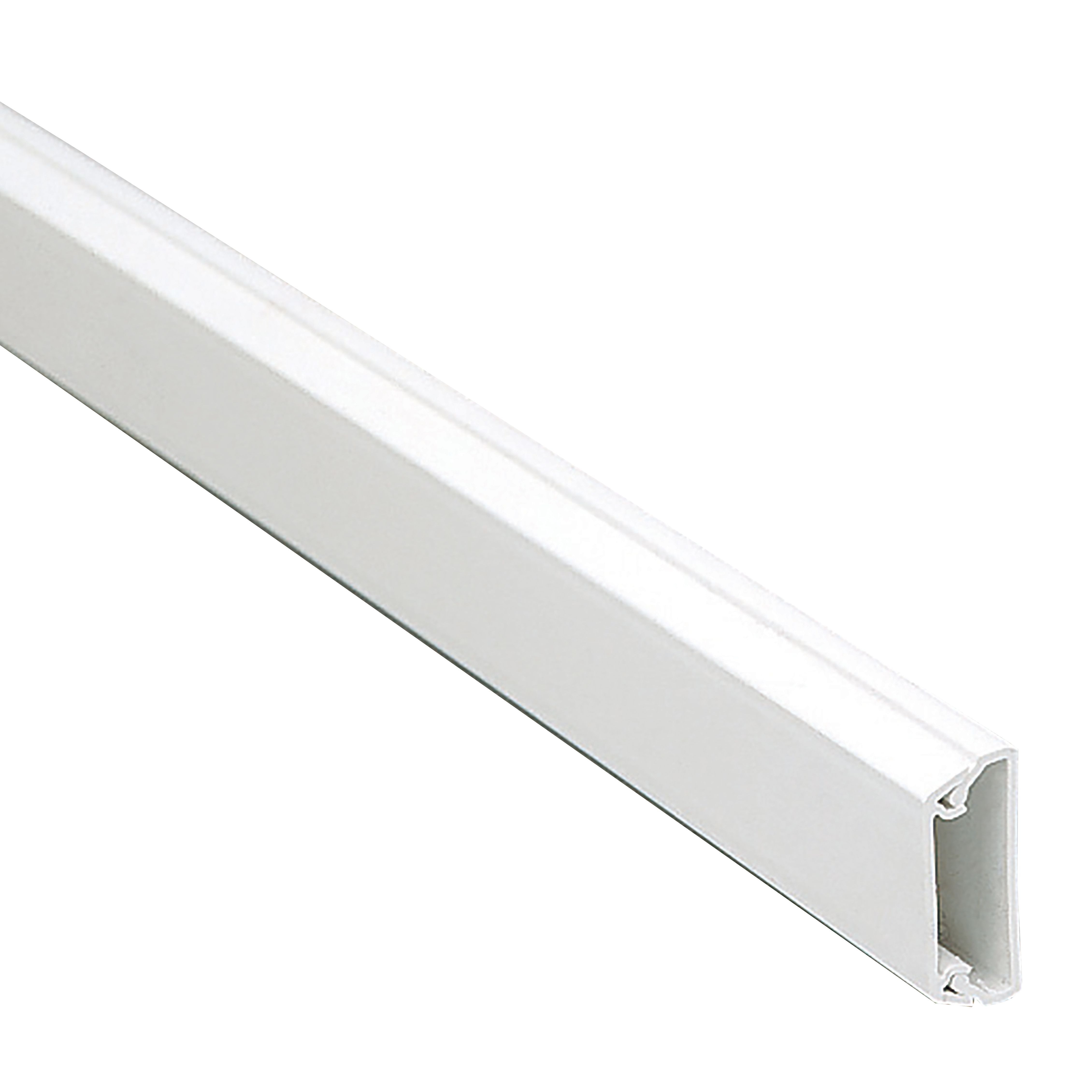 MK White 40mm Square Mini trunking, (L)2m | DIY at B&Q