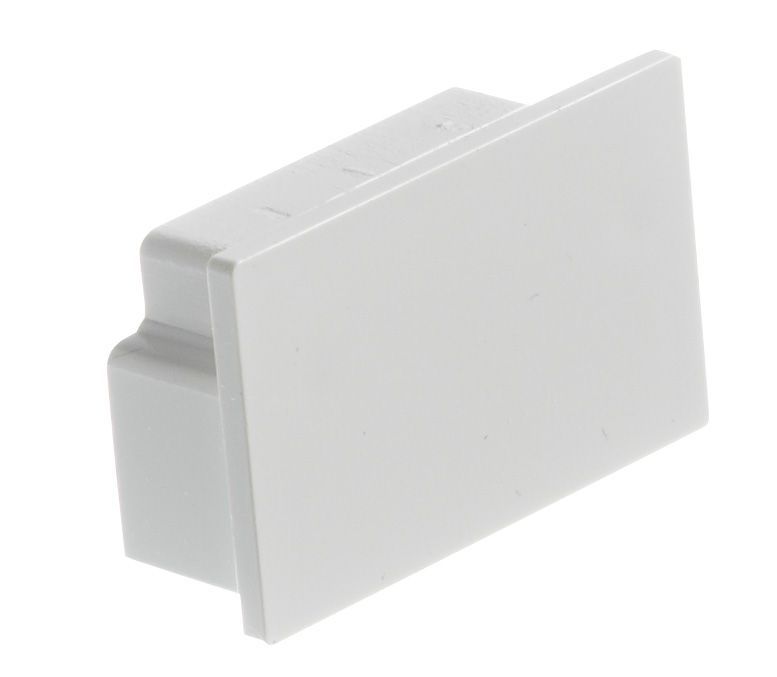 MK White ABS plastic 40mm x 25mm Trunking end cap