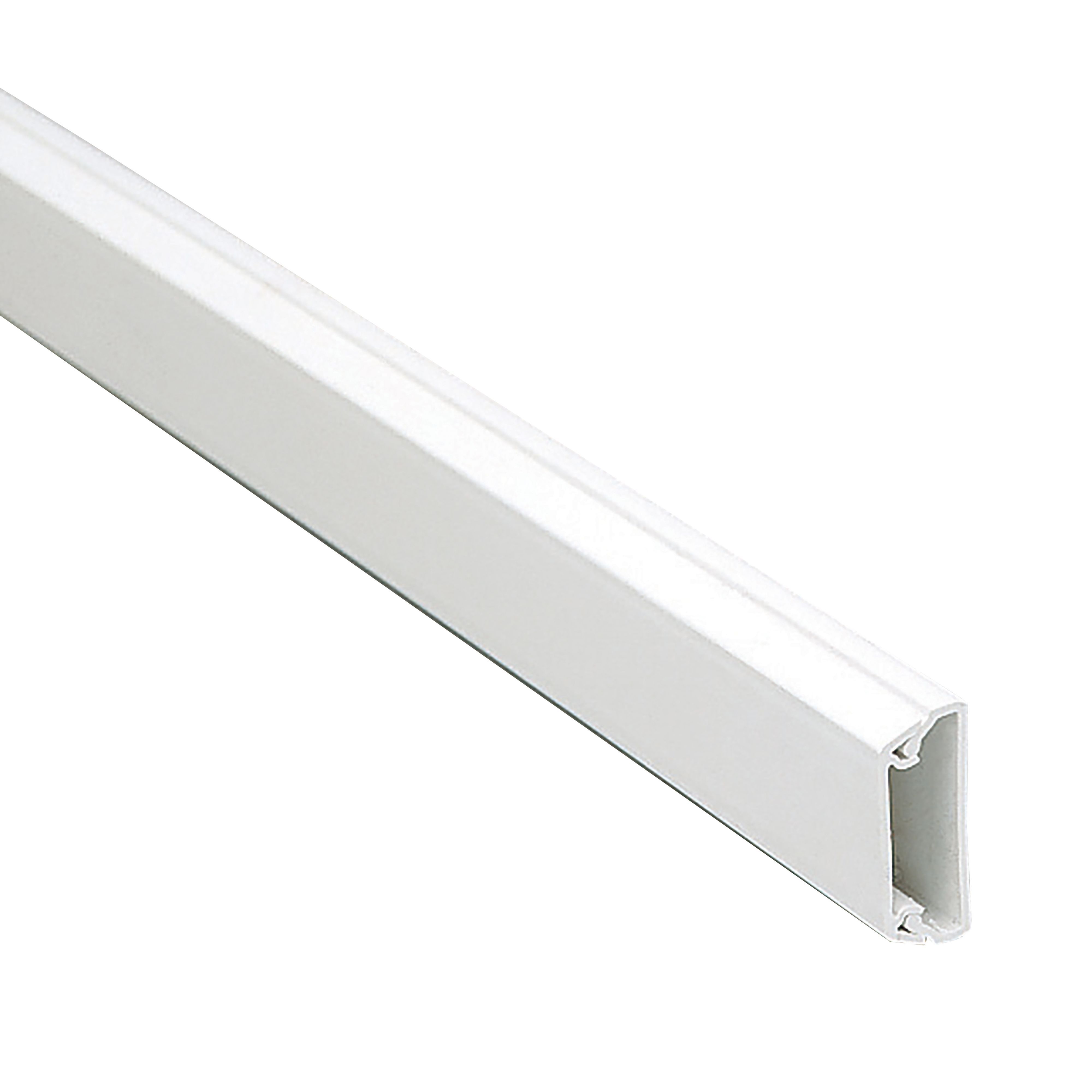 MK White Square Mini trunking (D)16mm 2m