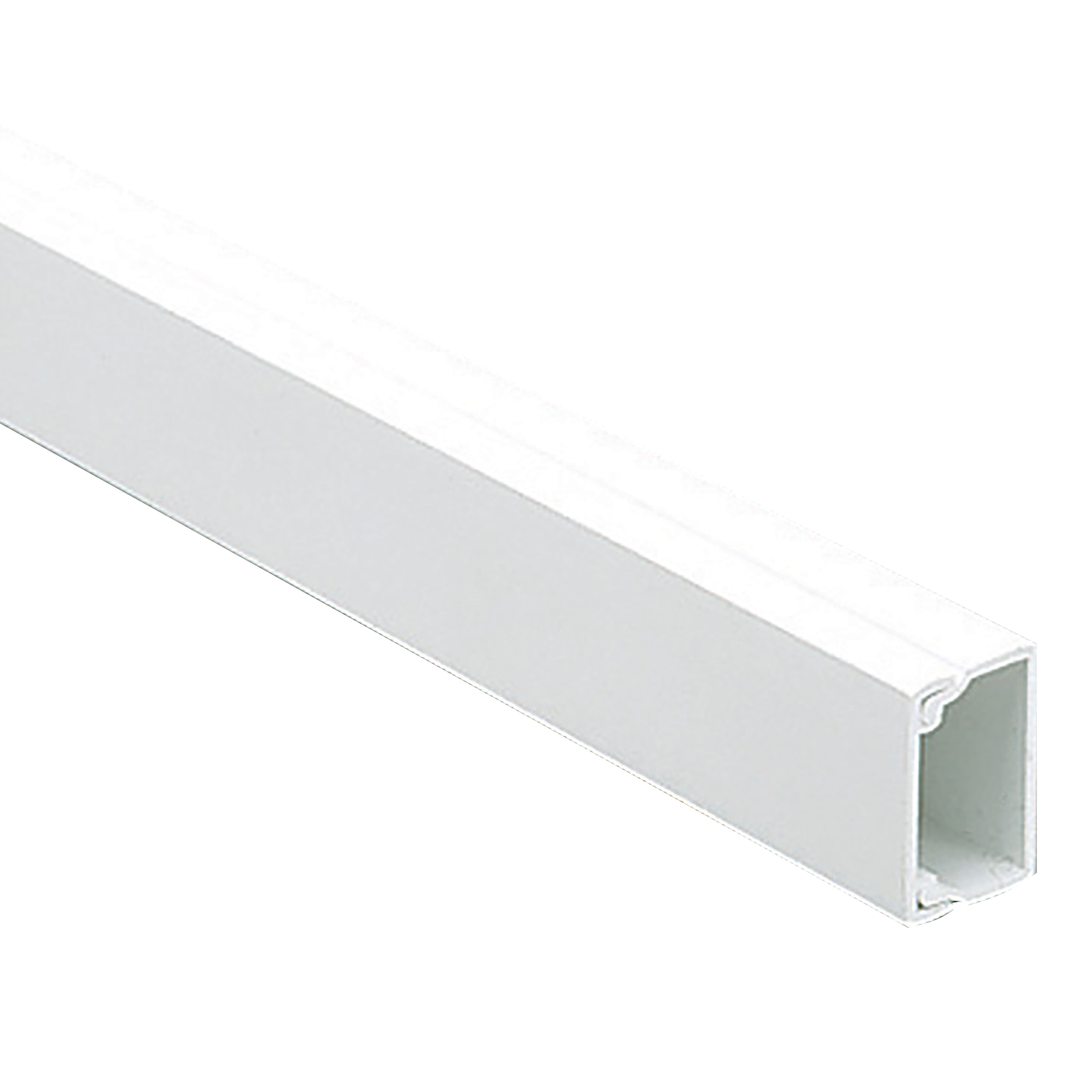 MK White Square Mini trunking (D)25mm 3m
