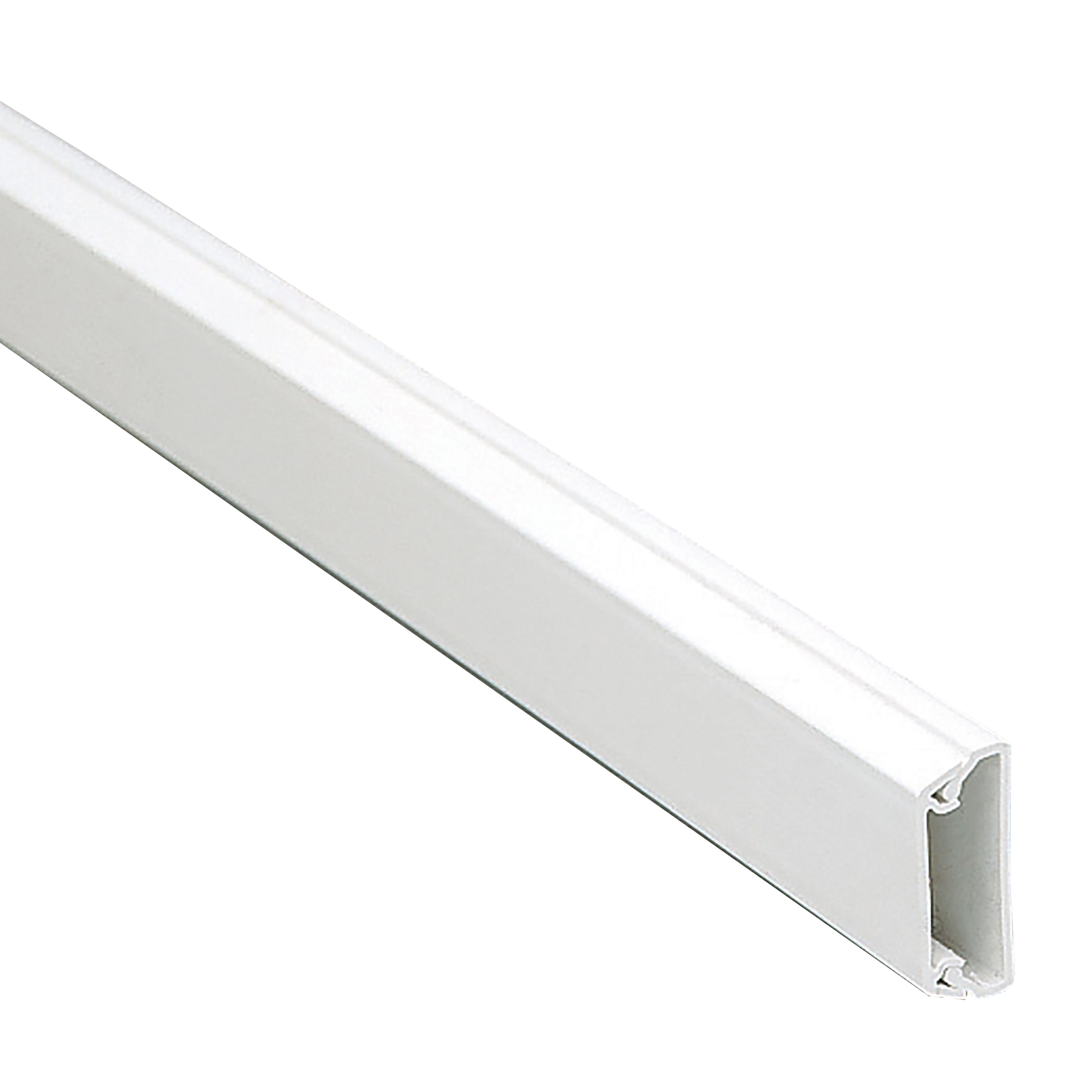 MK White Square Mini trunking,(W)50mm (L)2m at B&Q
