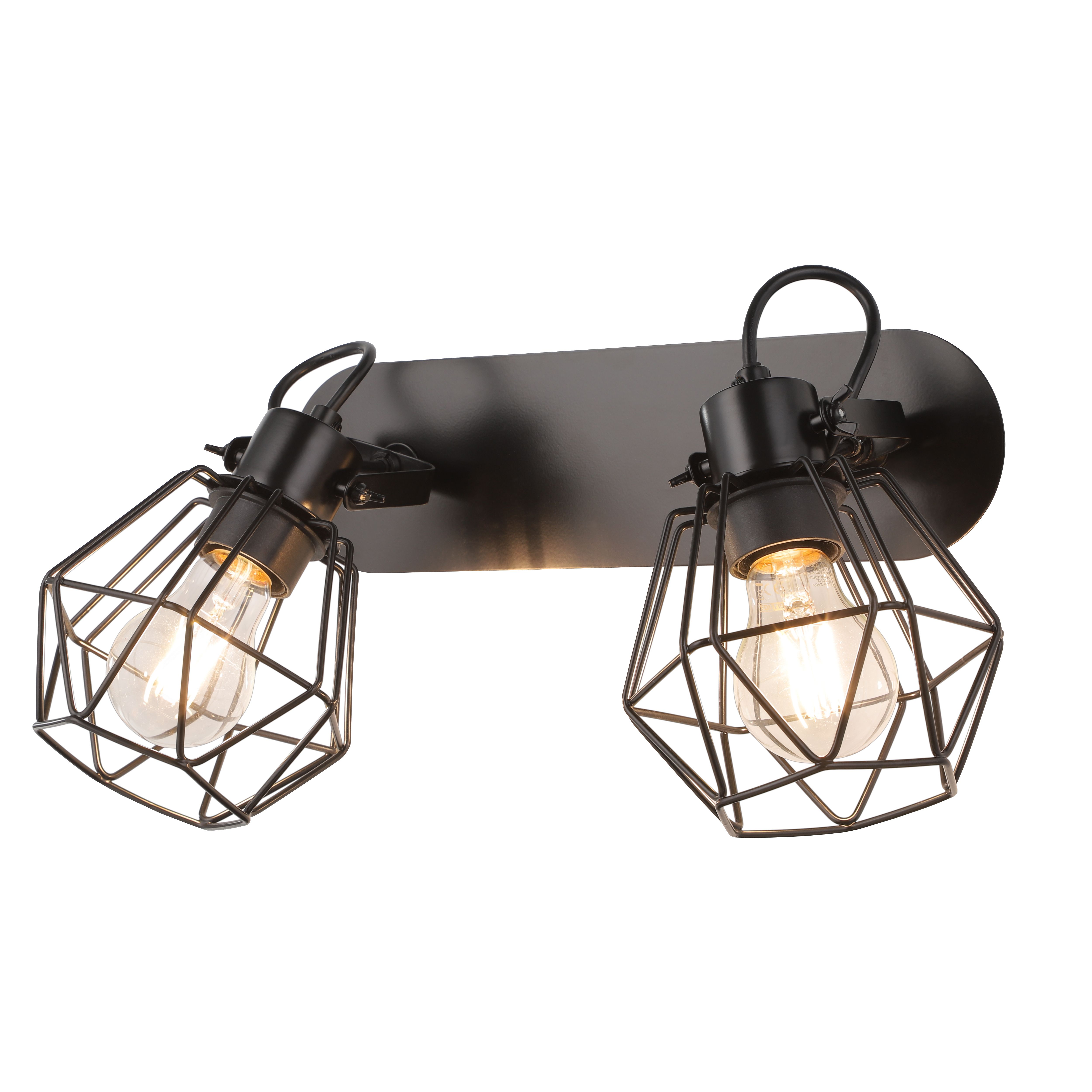 Modern Matt Black 2 Light Spotlight | DIY at B&Q