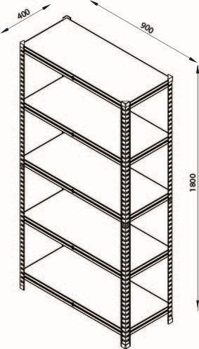 Modular Rectangular Shelf (L)90cm x (D)40cm