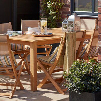 Molara Natural Wooden 6 seater Dining set