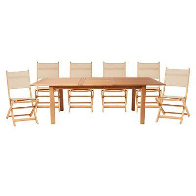 Molara Natural Wooden 6 seater Dining set