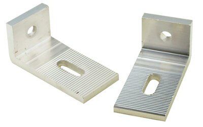 Mounting Systems Natural Aluminium Angle bracket (W)30mm (L)60mm, Pack ...