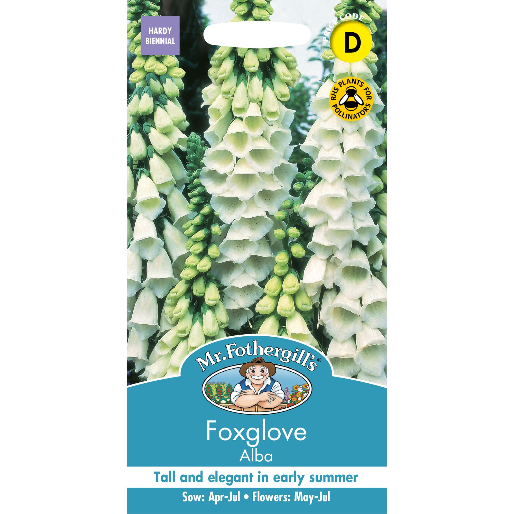 Mr Fothergills Alba Foxglove Flower Seeds