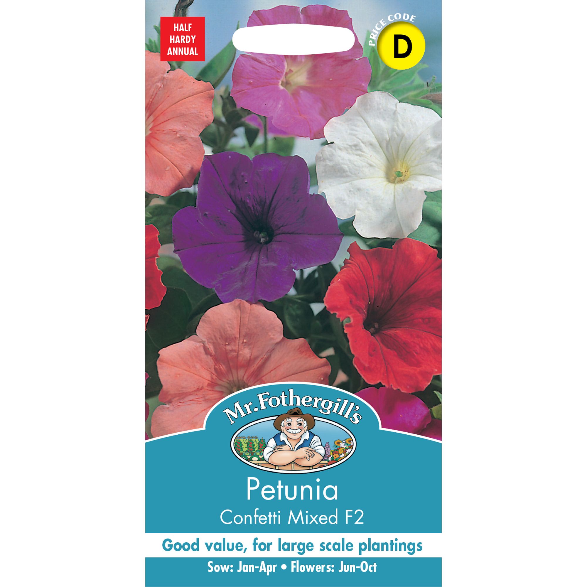 Mr Fothergills Confetti Mixed Petunia Flower Seeds