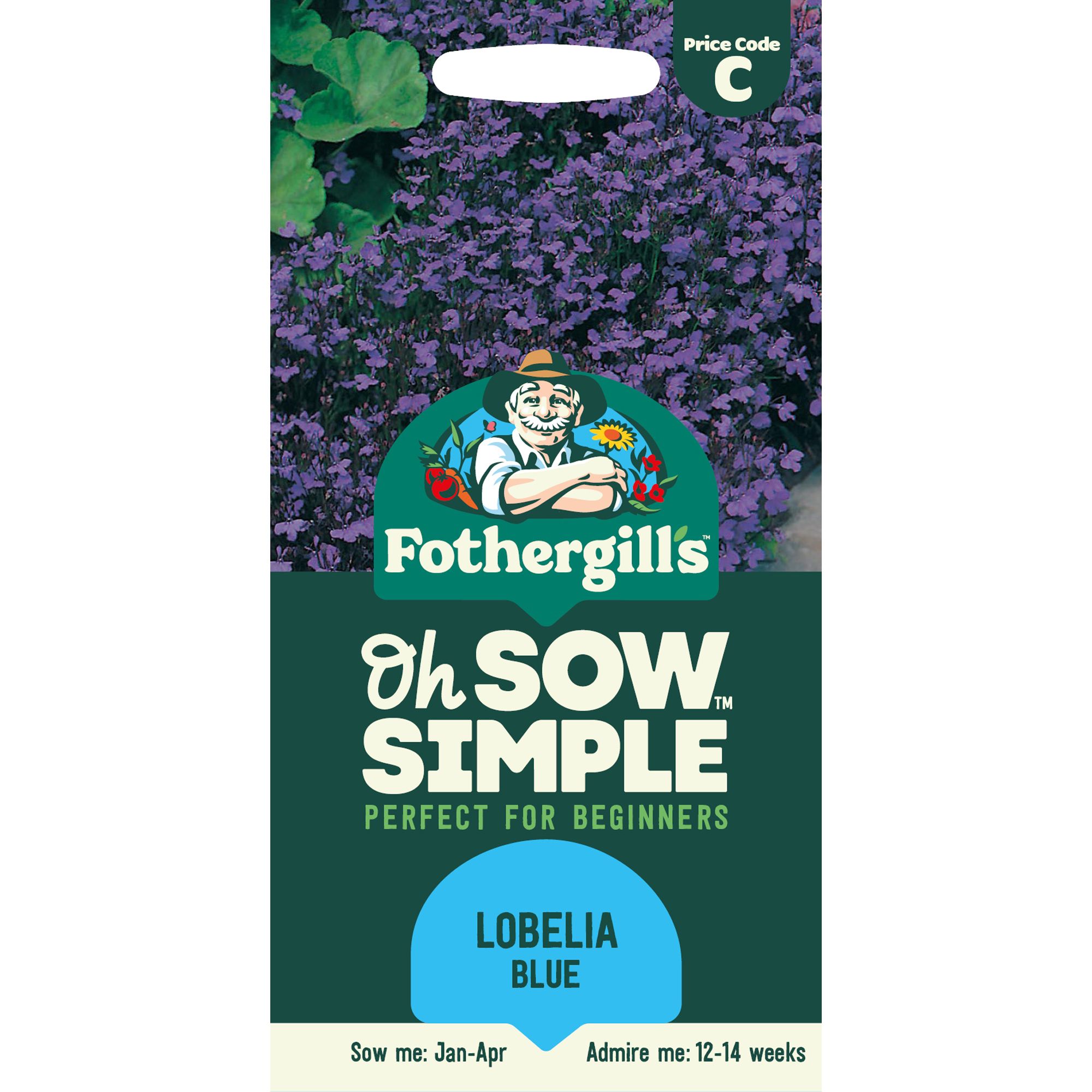 Mr Fothergills Oh Sow Simple Crystal Palace Lobelia Flower Seeds