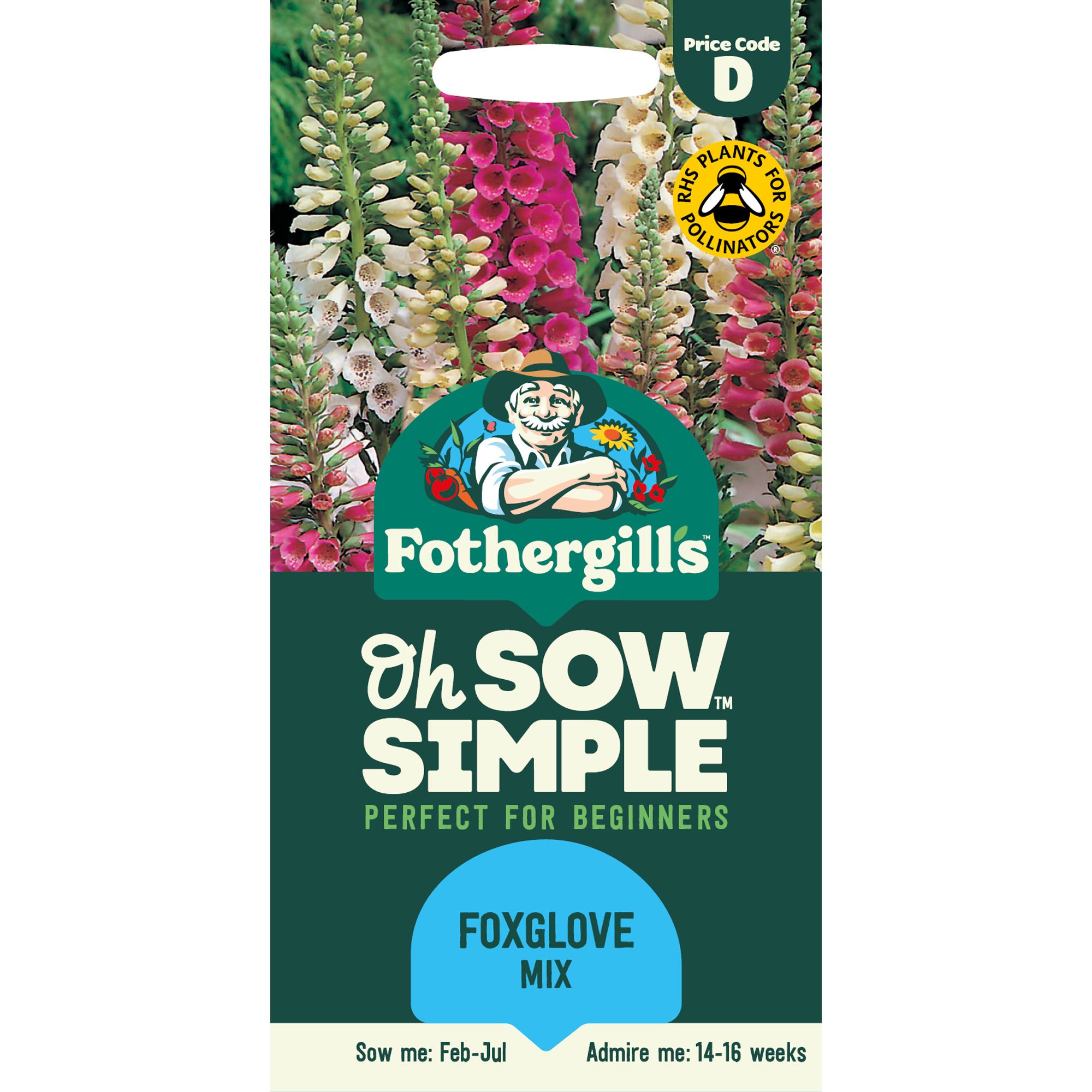 Mr Fothergills Oh Sow Simple Foxy Mix Foxglove Flower Seeds