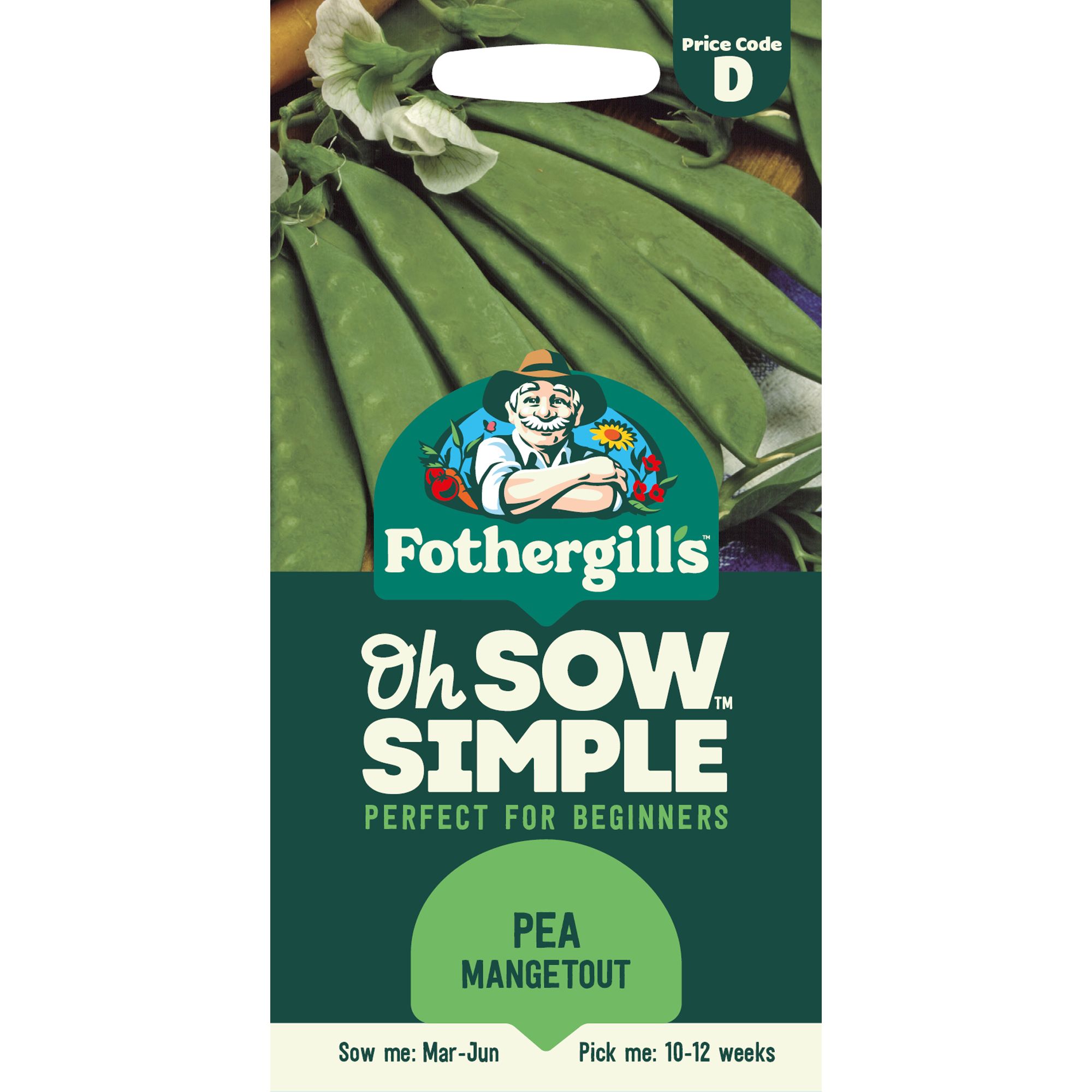 Mr Fothergills Oh Sow Simple Pea 'Sweet Sahara' Vegetable Seeds