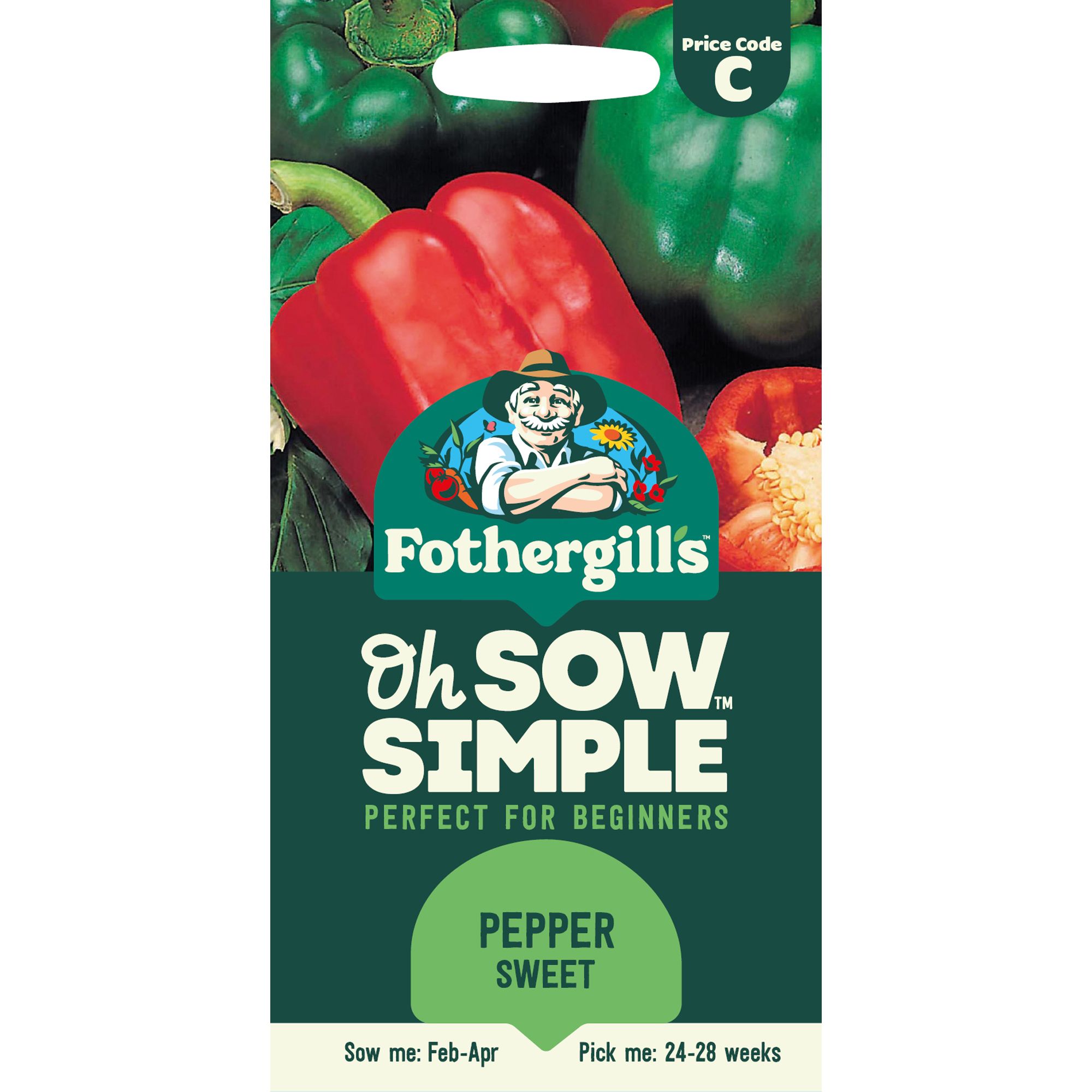 Mr Fothergills Oh Sow Simple Pepper 'California Wonder' Vegetable Seeds