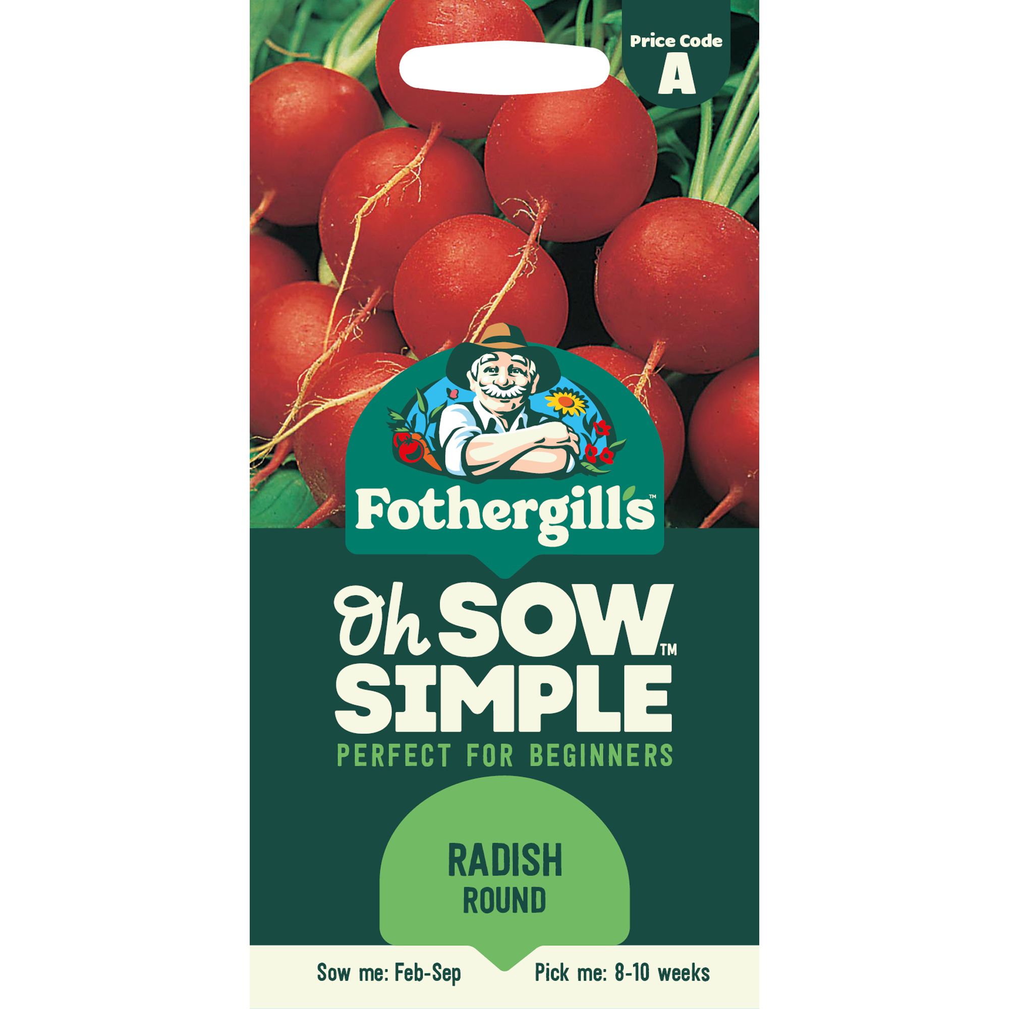 Mr Fothergills Oh Sow Simple Radish 'Scarlet Globe' Vegetable Seeds