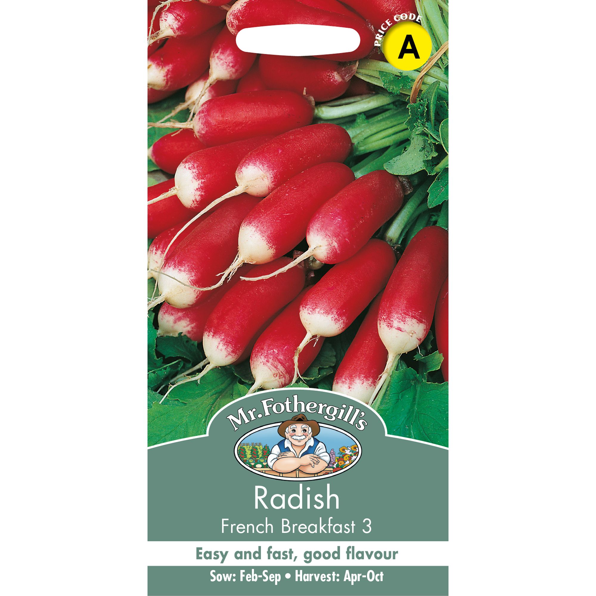 MR FOTHERGILLS RADISH 'FRENCH BREAKFAST 3' VEGETABLE SEEDS
