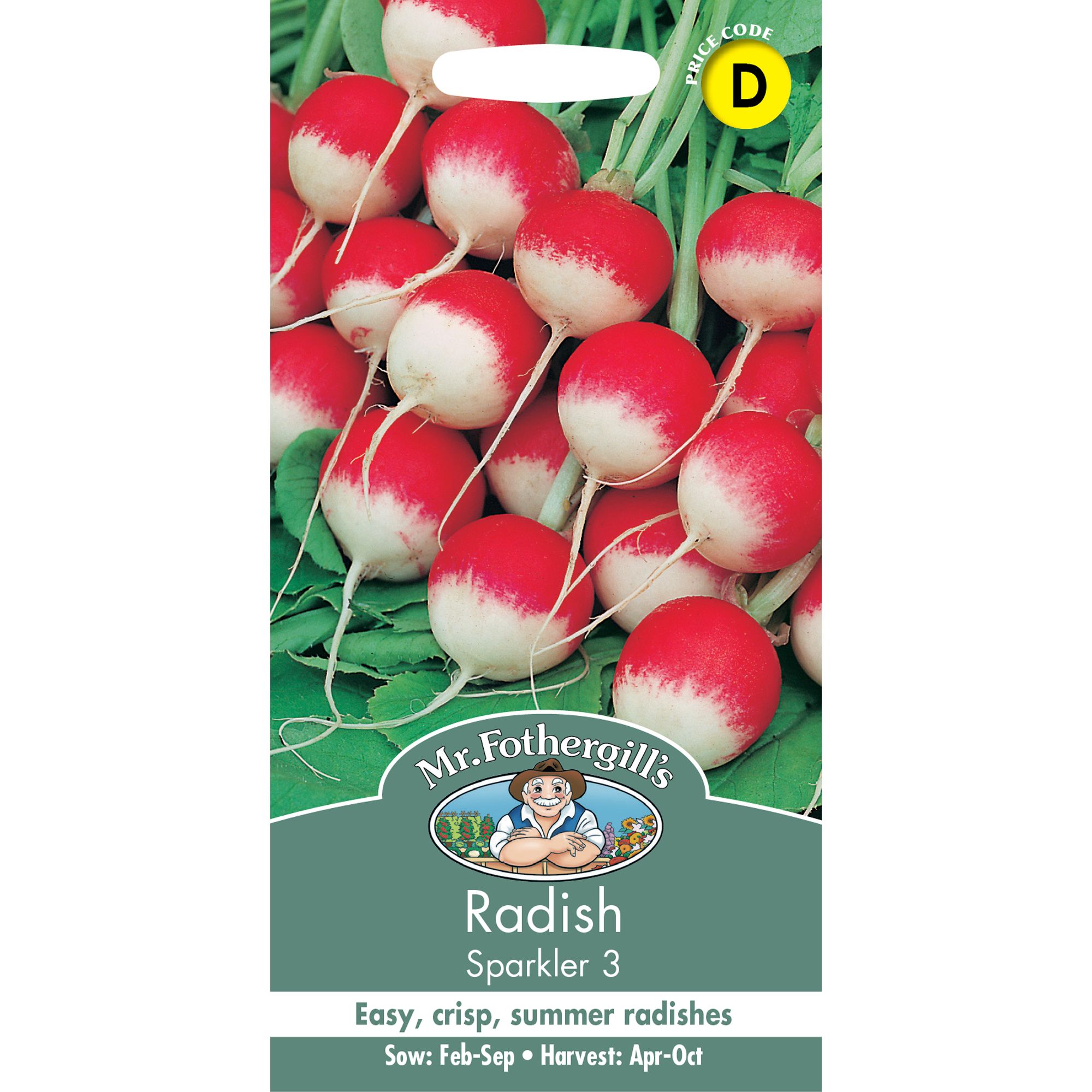 Mr Fothergills Radish 'Sparkler 3' Vegetable Seeds