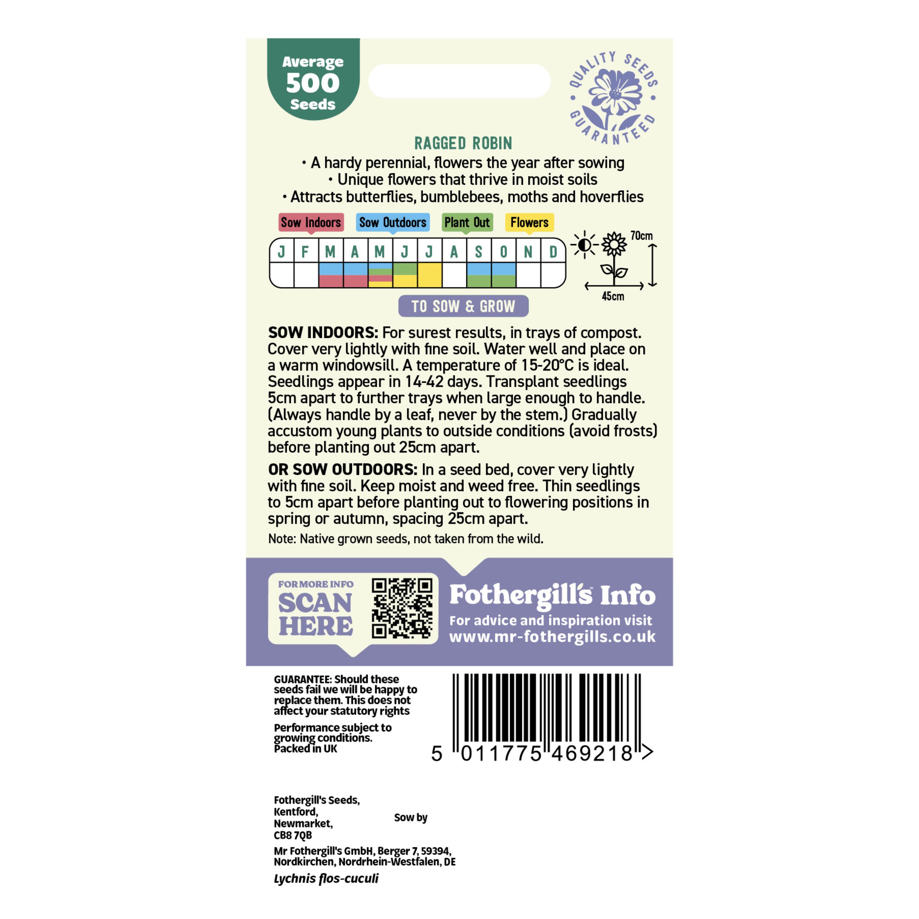 Mr Fothergills Ragged Robin Flower Seeds