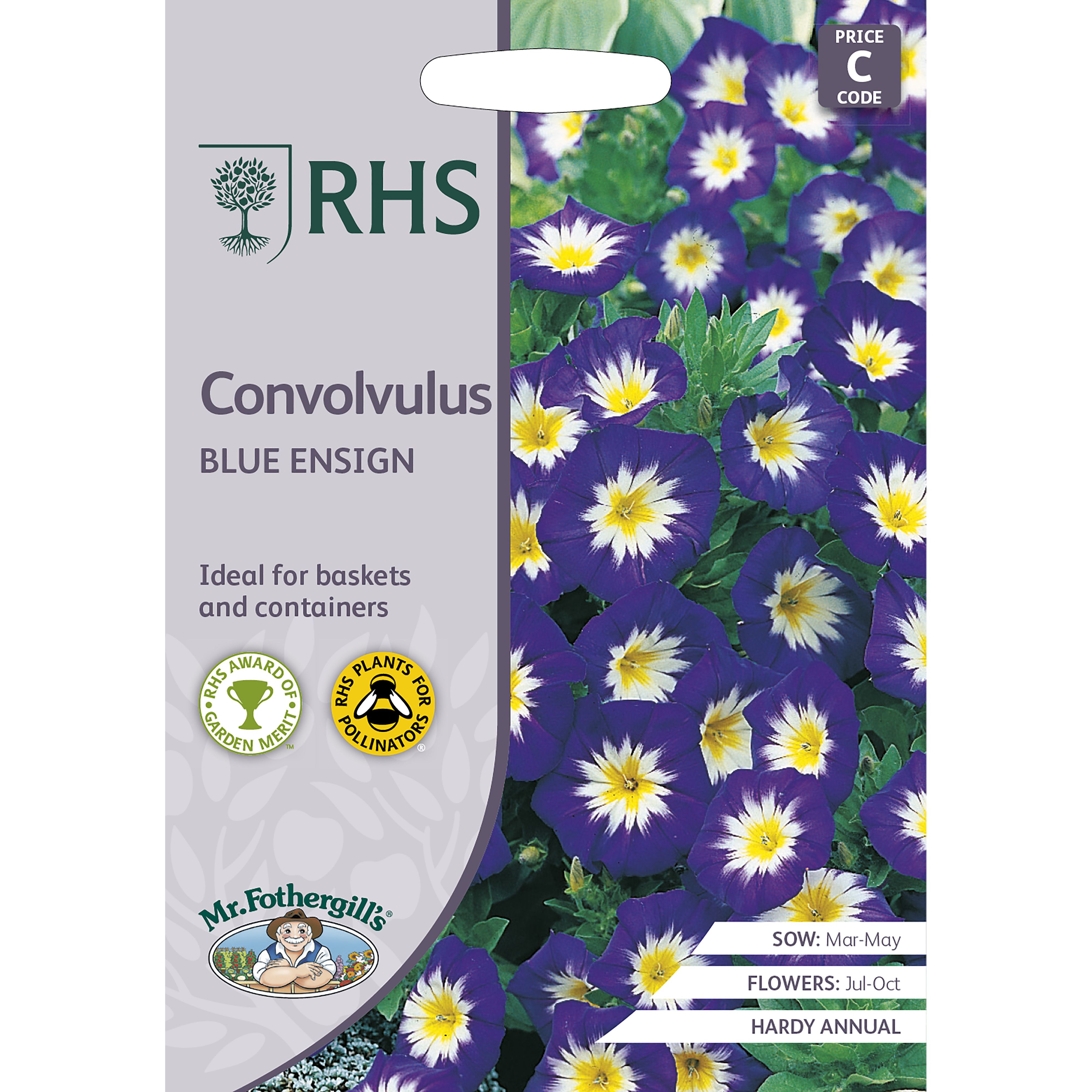 Mr Fothergills RHS Blue Ensign Convolvulus Seed | DIY at B&Q