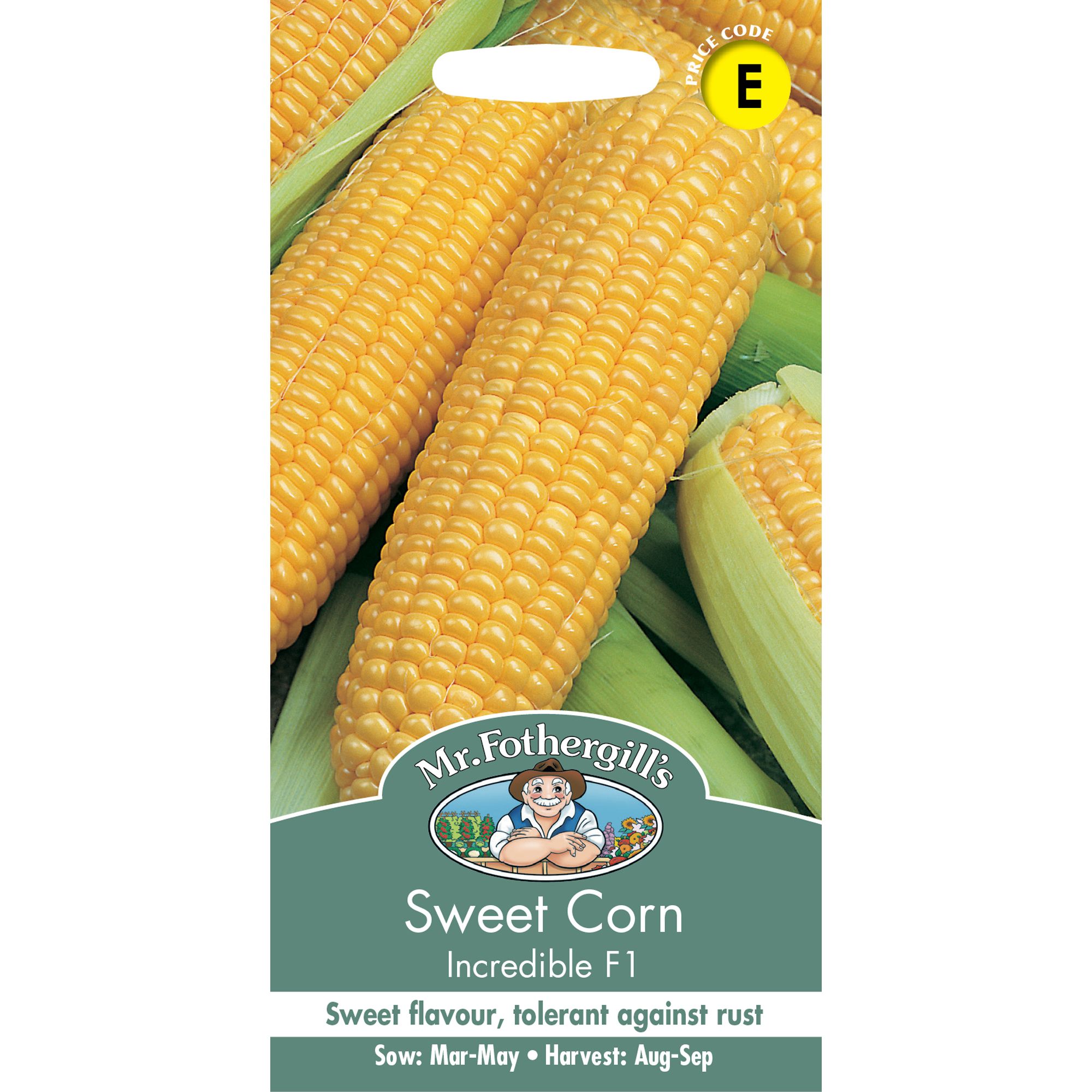 Mr Fothergills Sweetcorn F1 hybrid 'Incredible' Vegetable Seeds