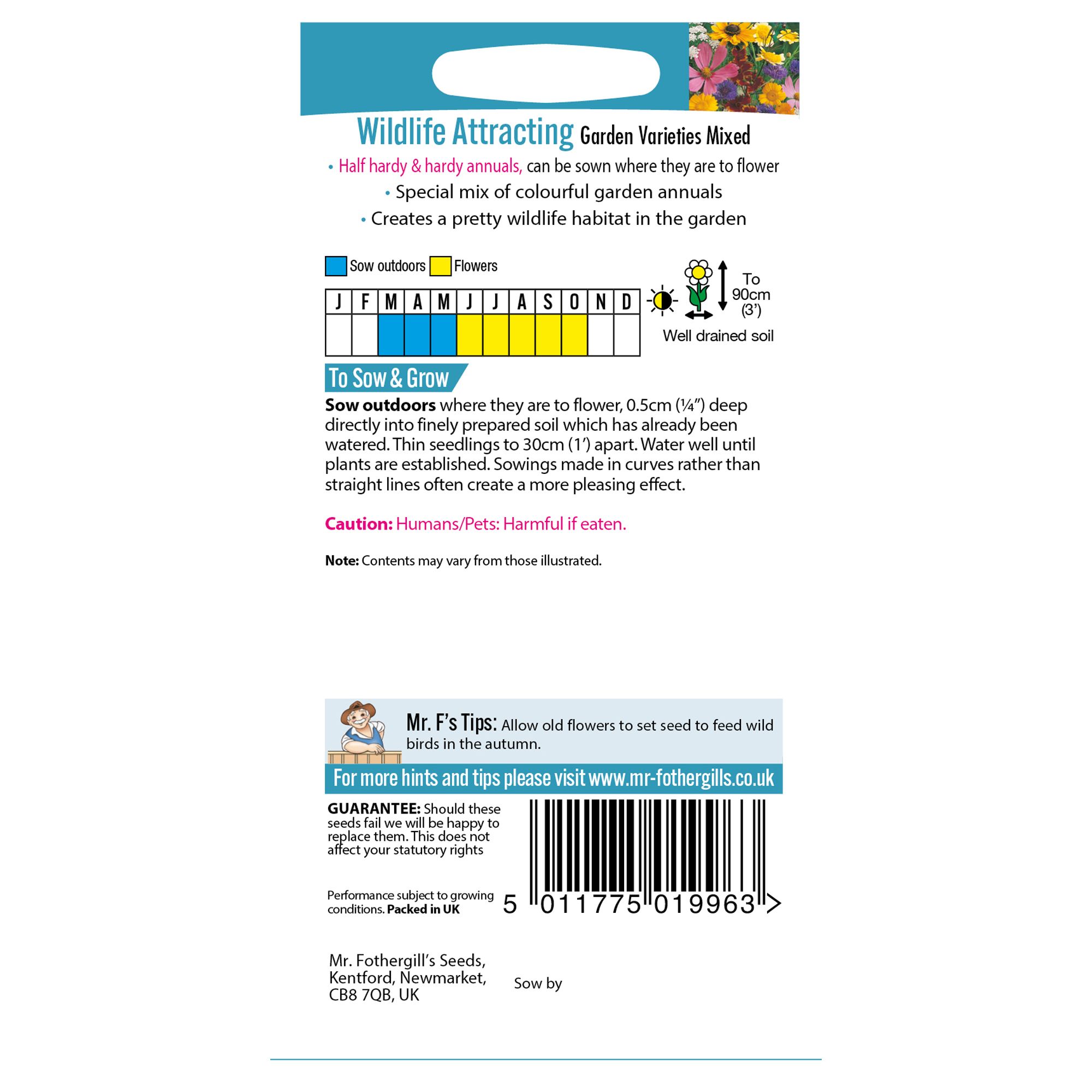 Mr Fothergills Wildlife Mix Flower Seeds