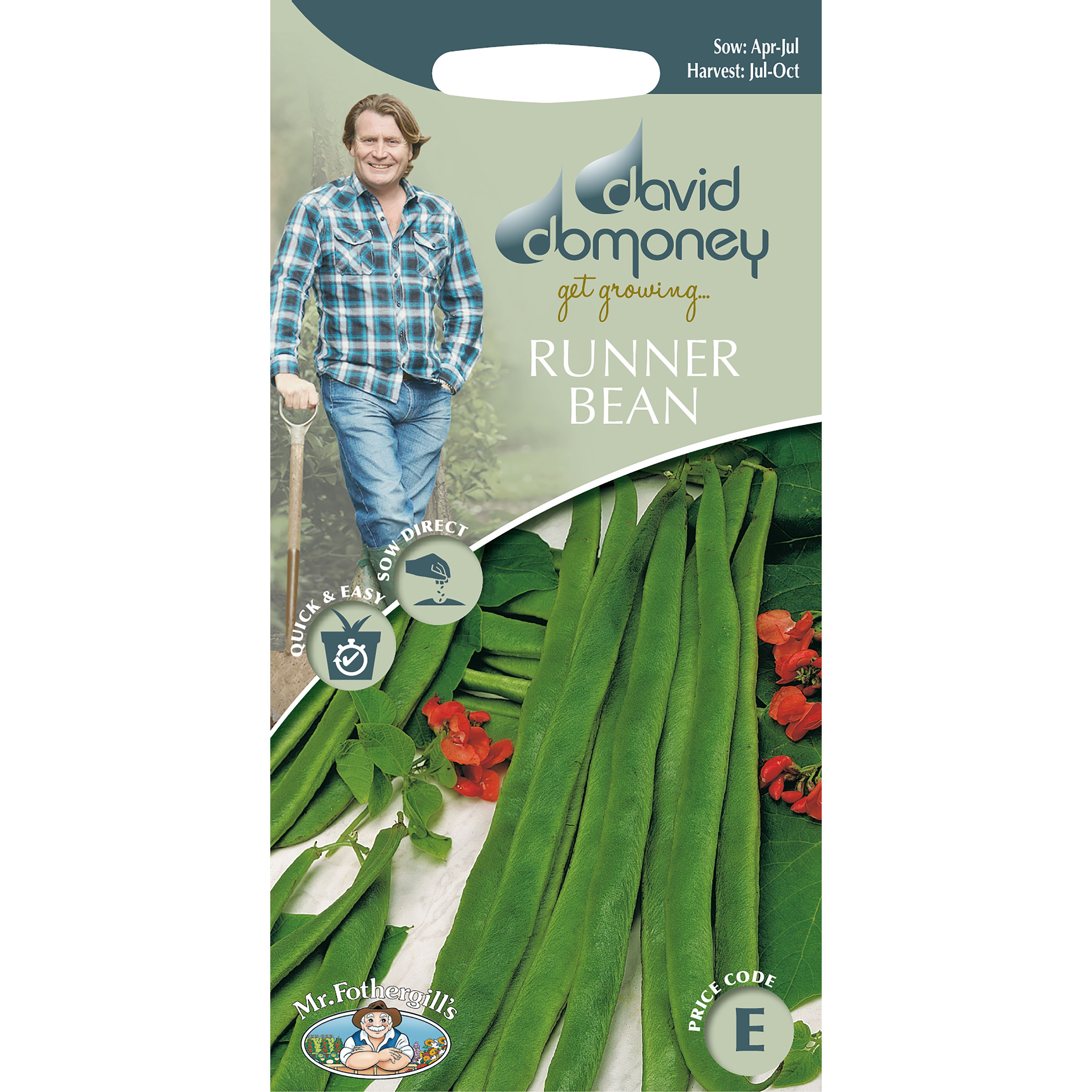 Mr FothergillsDavid Domoney Galaxy Runner bean Runner bean Seeds | DIY ...