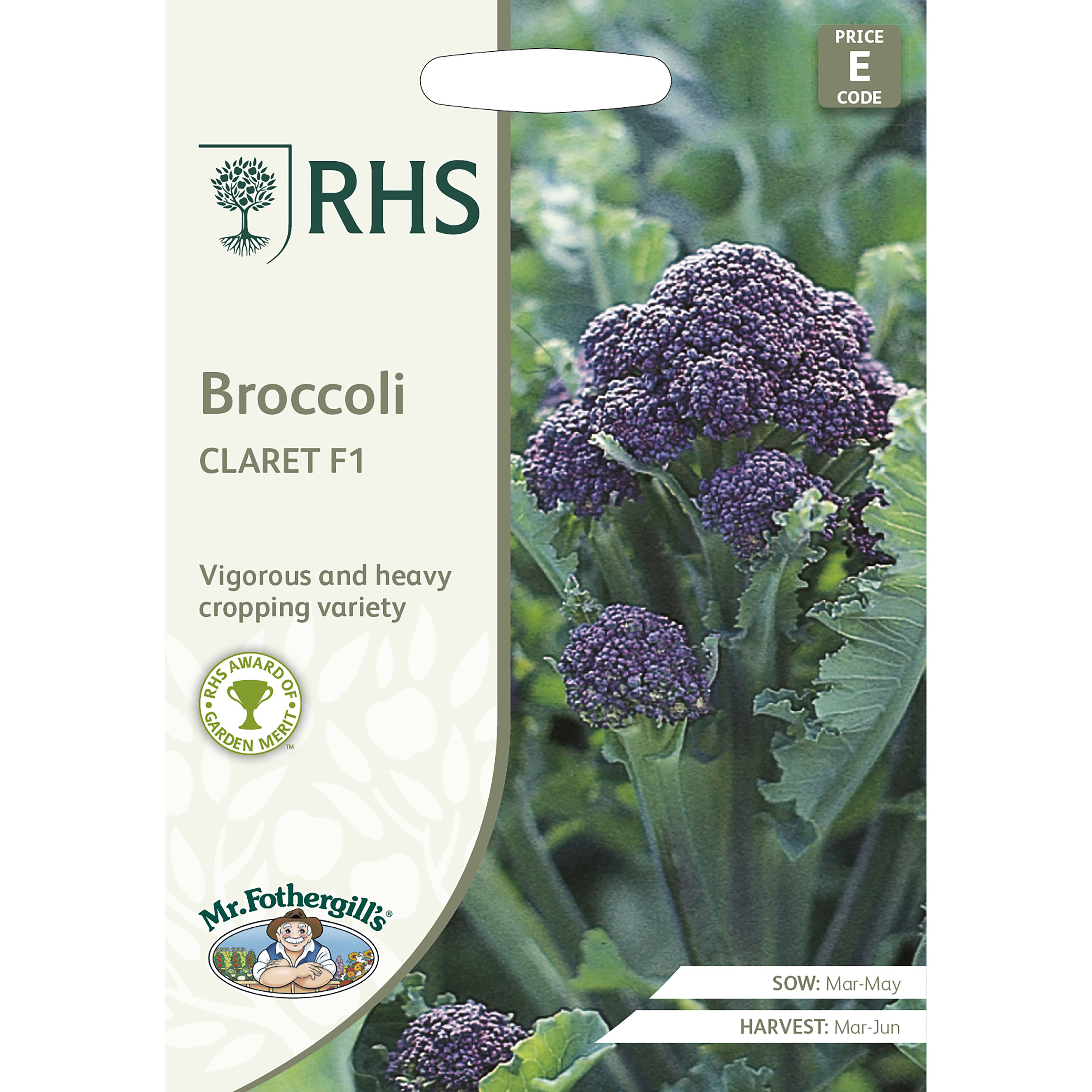 Mr FothergillsRHS Claret F1 Broccoli Seeds | DIY at B&Q