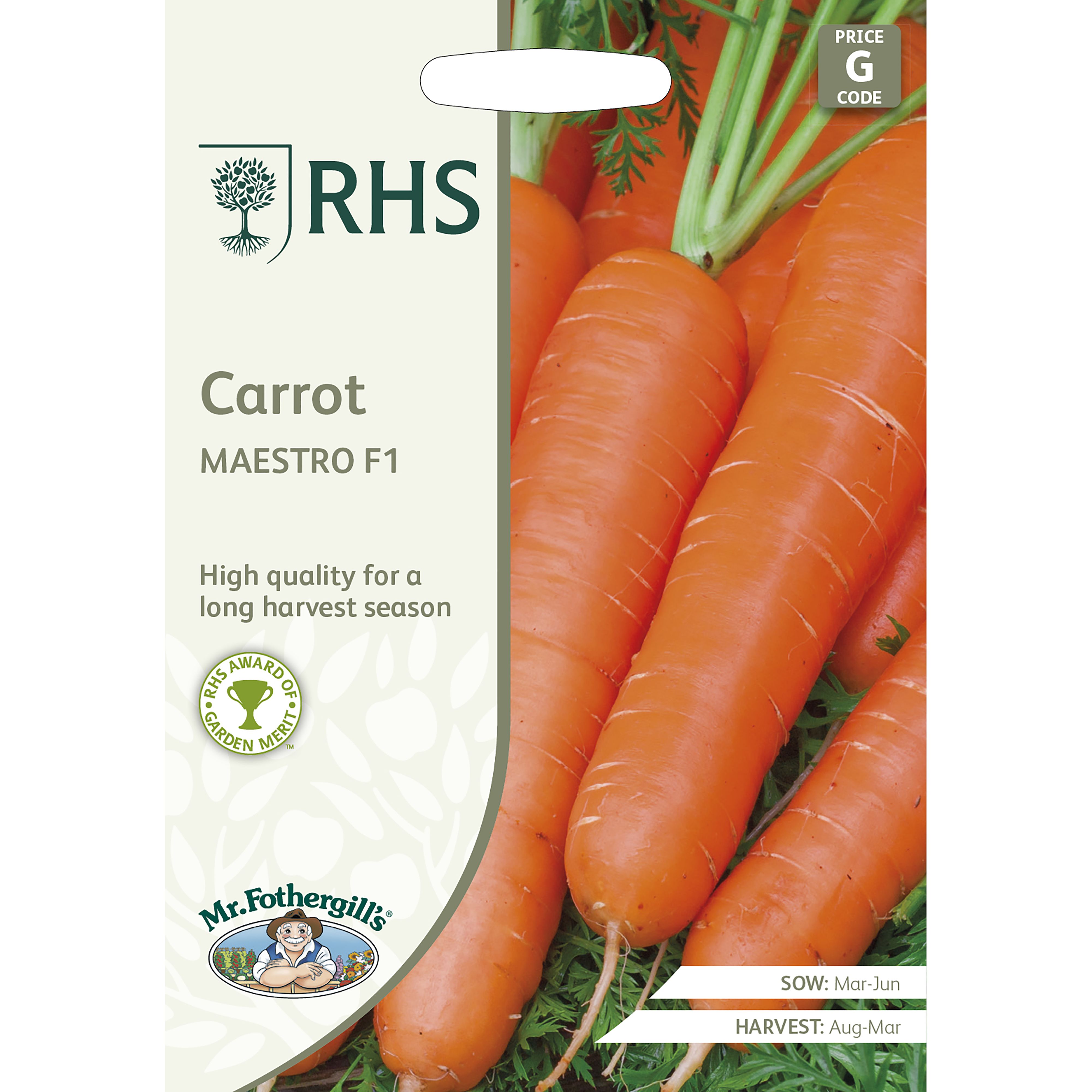 Mr FothergillsRHS Maestro F1 Carrot Seeds | DIY at B&Q