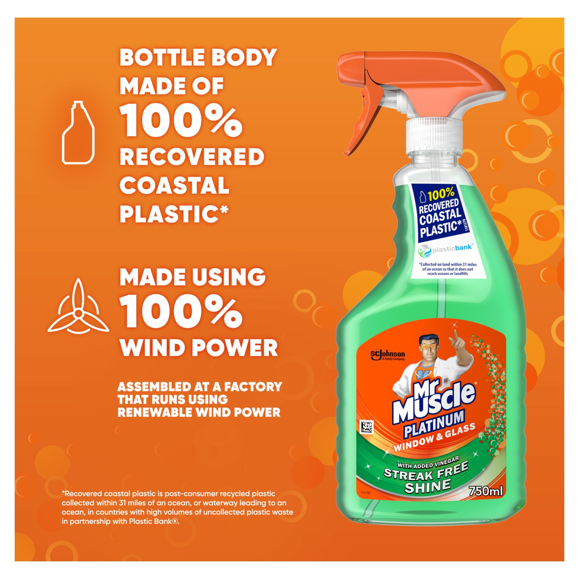 Mr Muscle Platinum Window Glass Window cleaner, 750ml