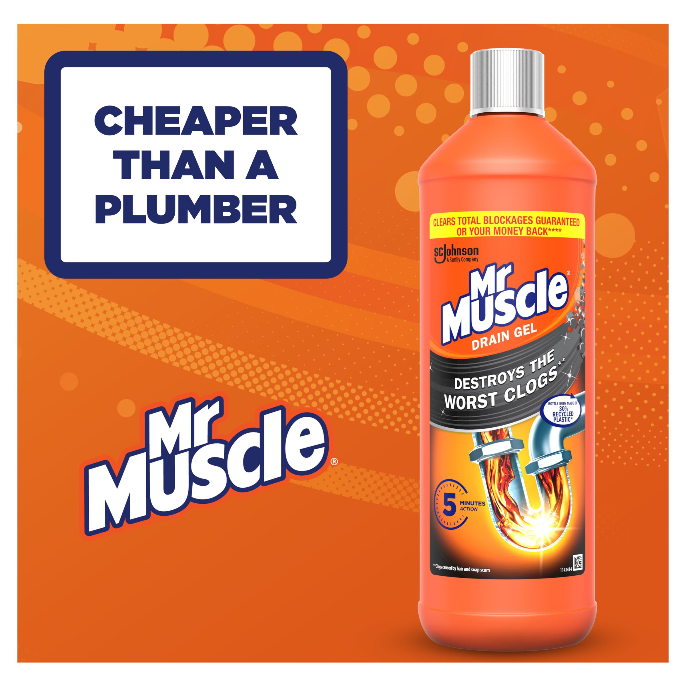 Mr Muscle Power Gel Sink & drain unblocker, 2L | DIY at B&Q