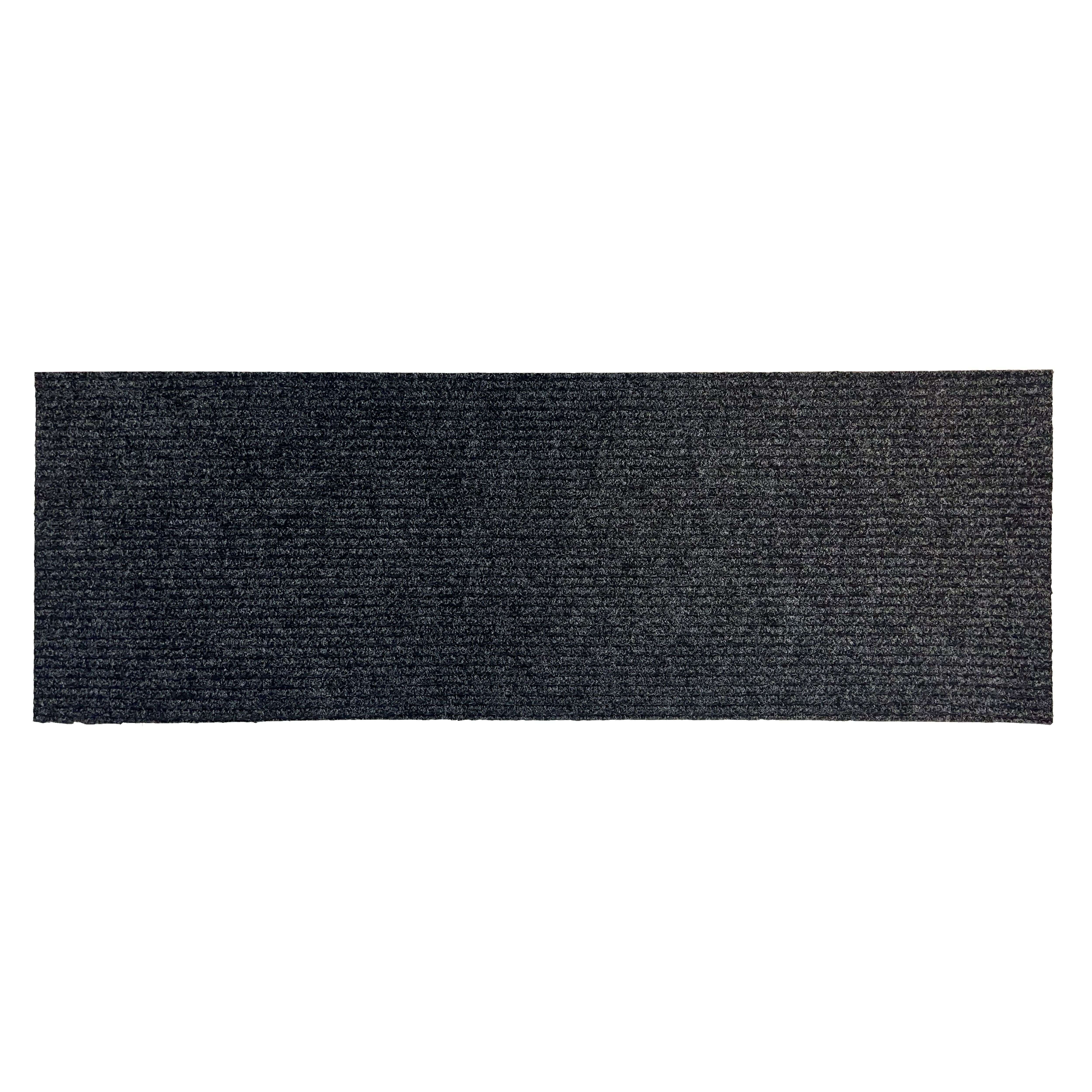 Mud trapper Dark grey Plain Large Runner, (L)150cm x (W)50cm