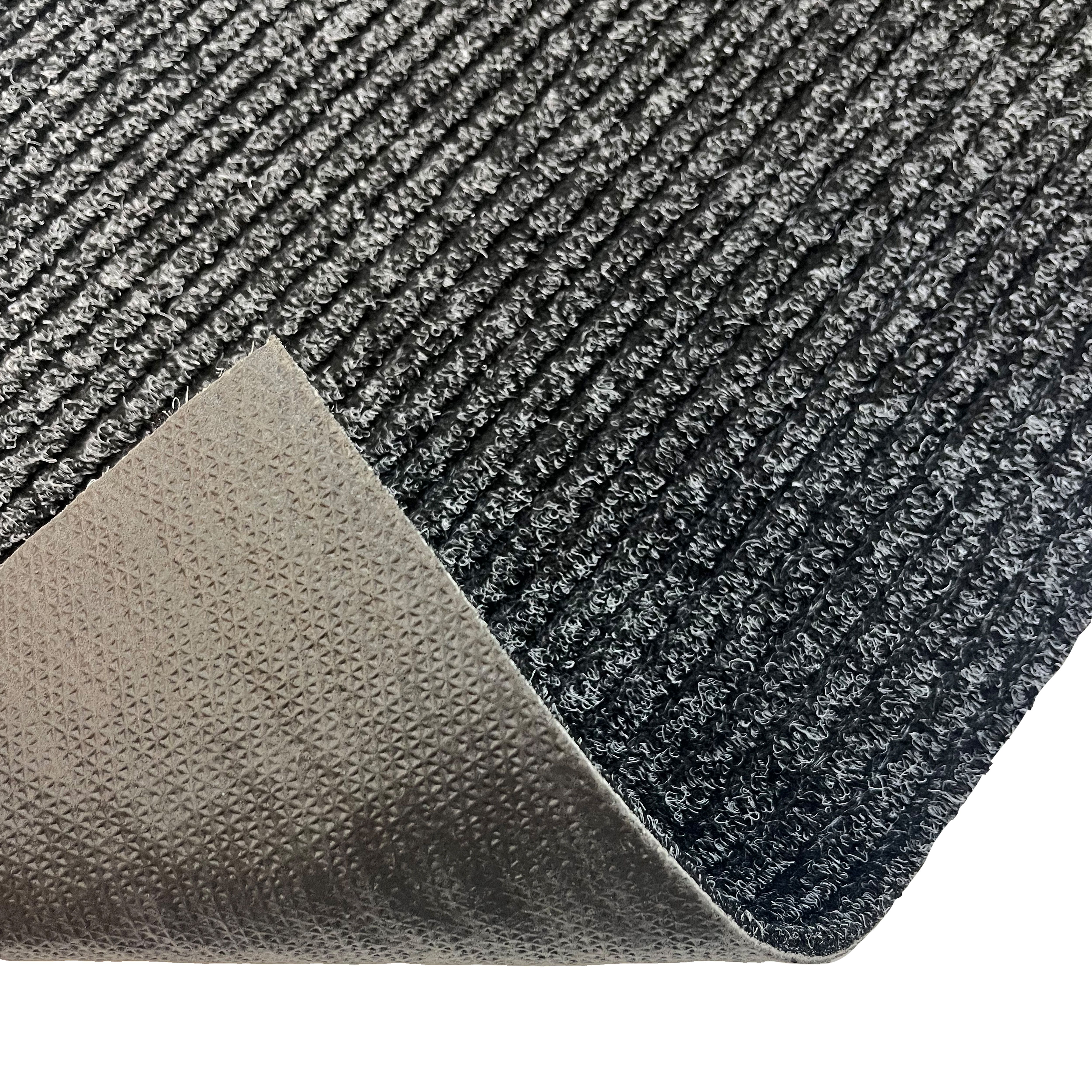 Mud trapper Dark grey Plain Large Runner, (L)150cm x (W)50cm