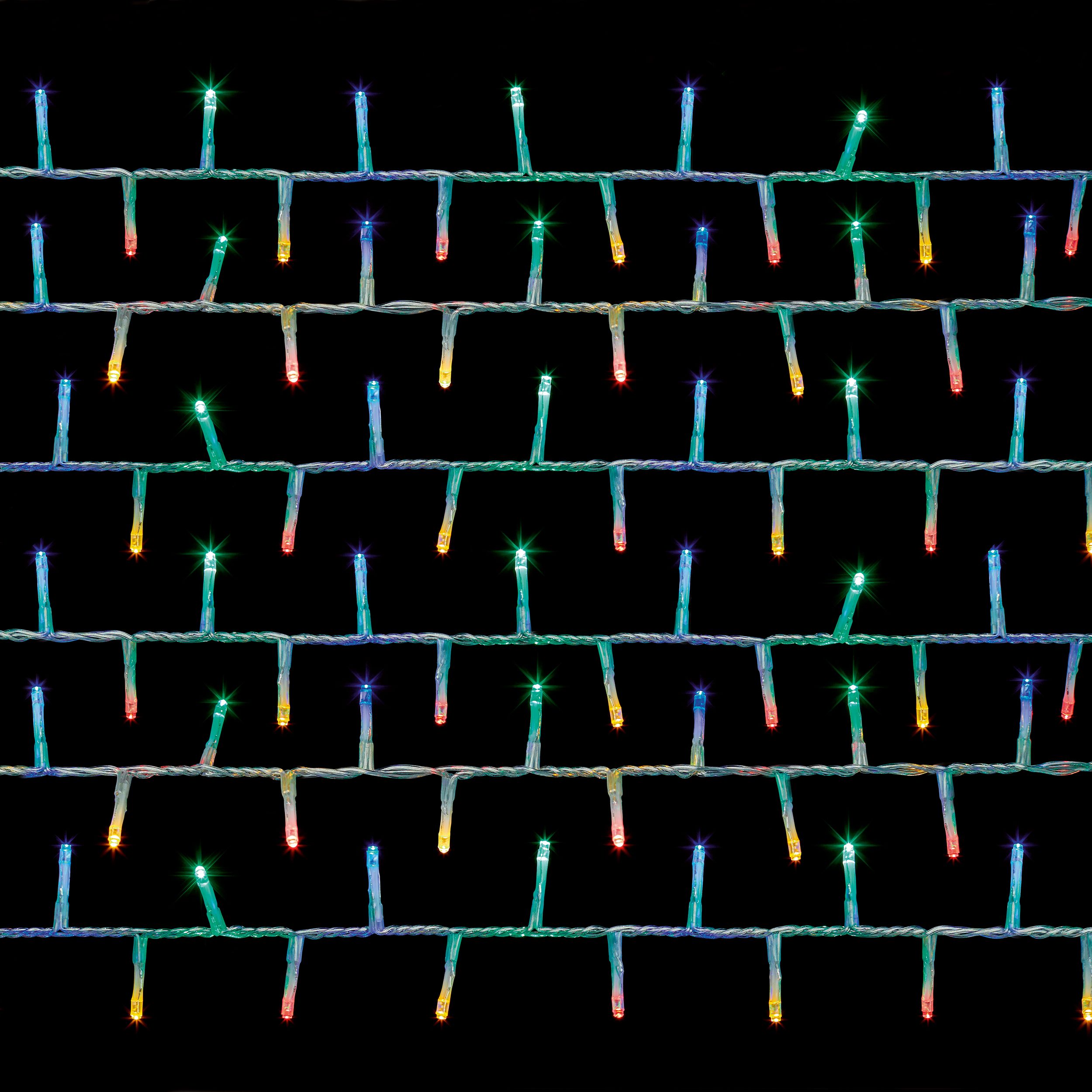 Multi-action 1000 Multicolour Treebrights LED String lights With timer ...