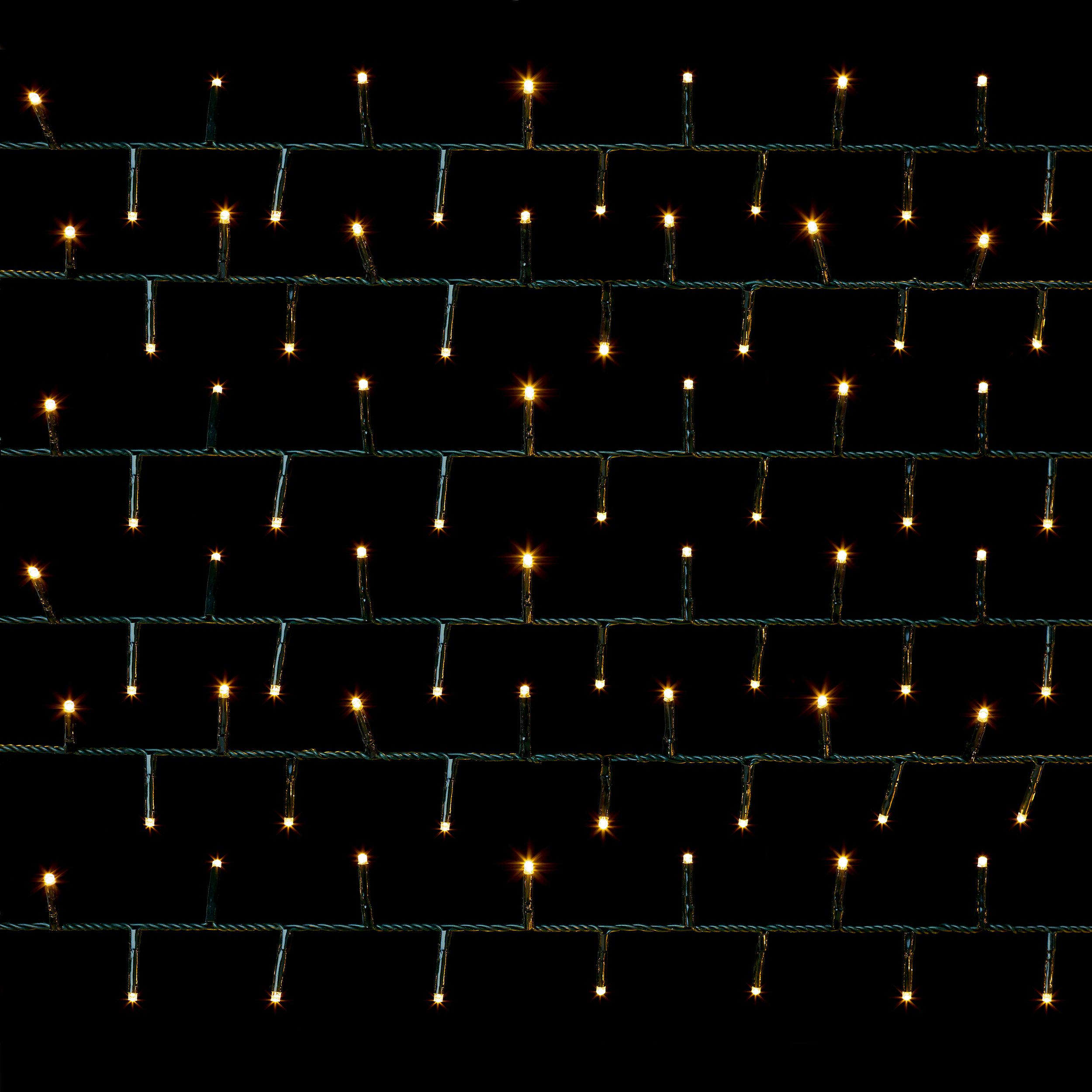 Multi-action 1500 Warm white Treebrights LED String lights With timer function Green cable