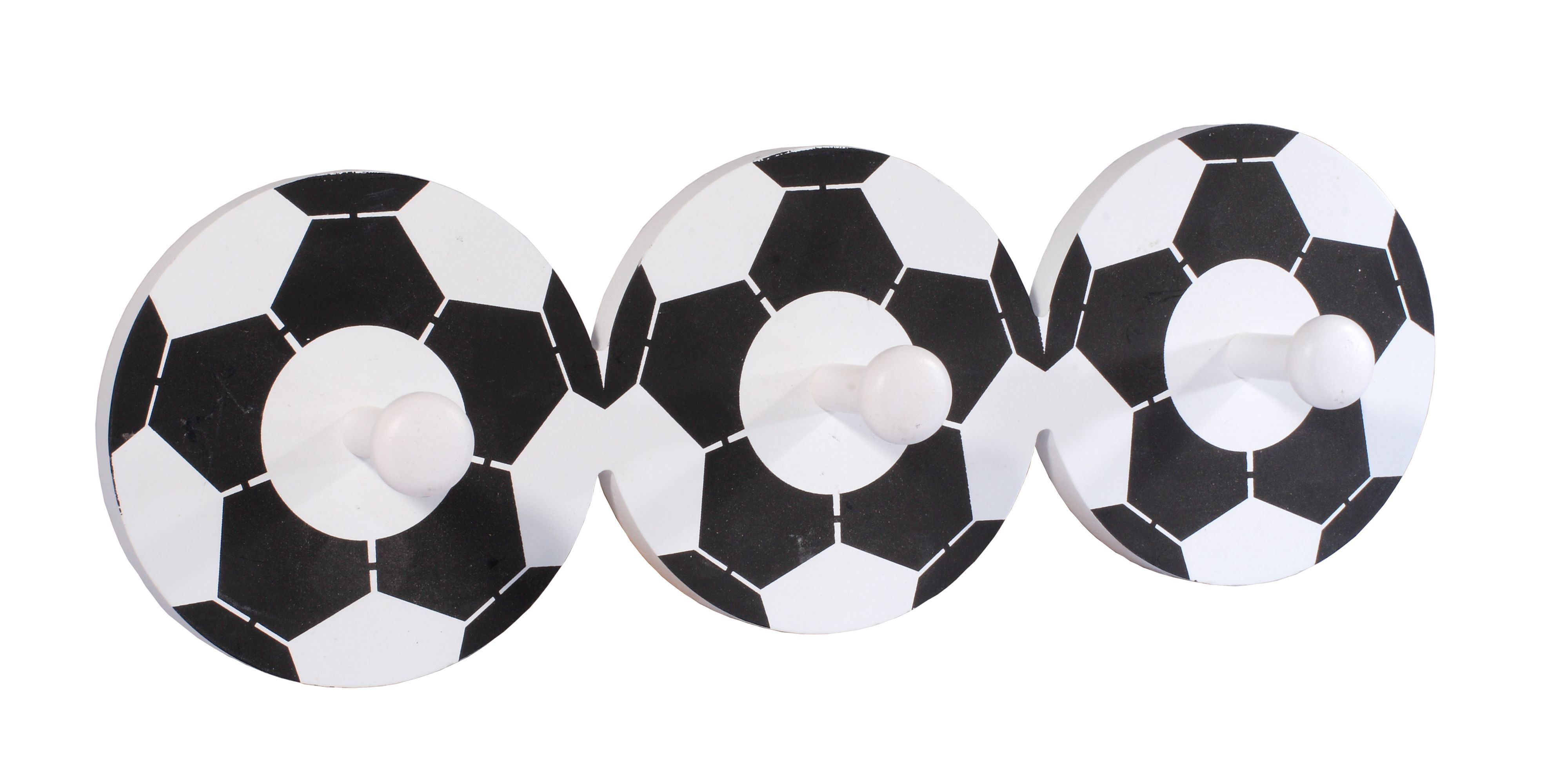 Multicolour Football 3 Hook rail (L)360mm (H)120mm