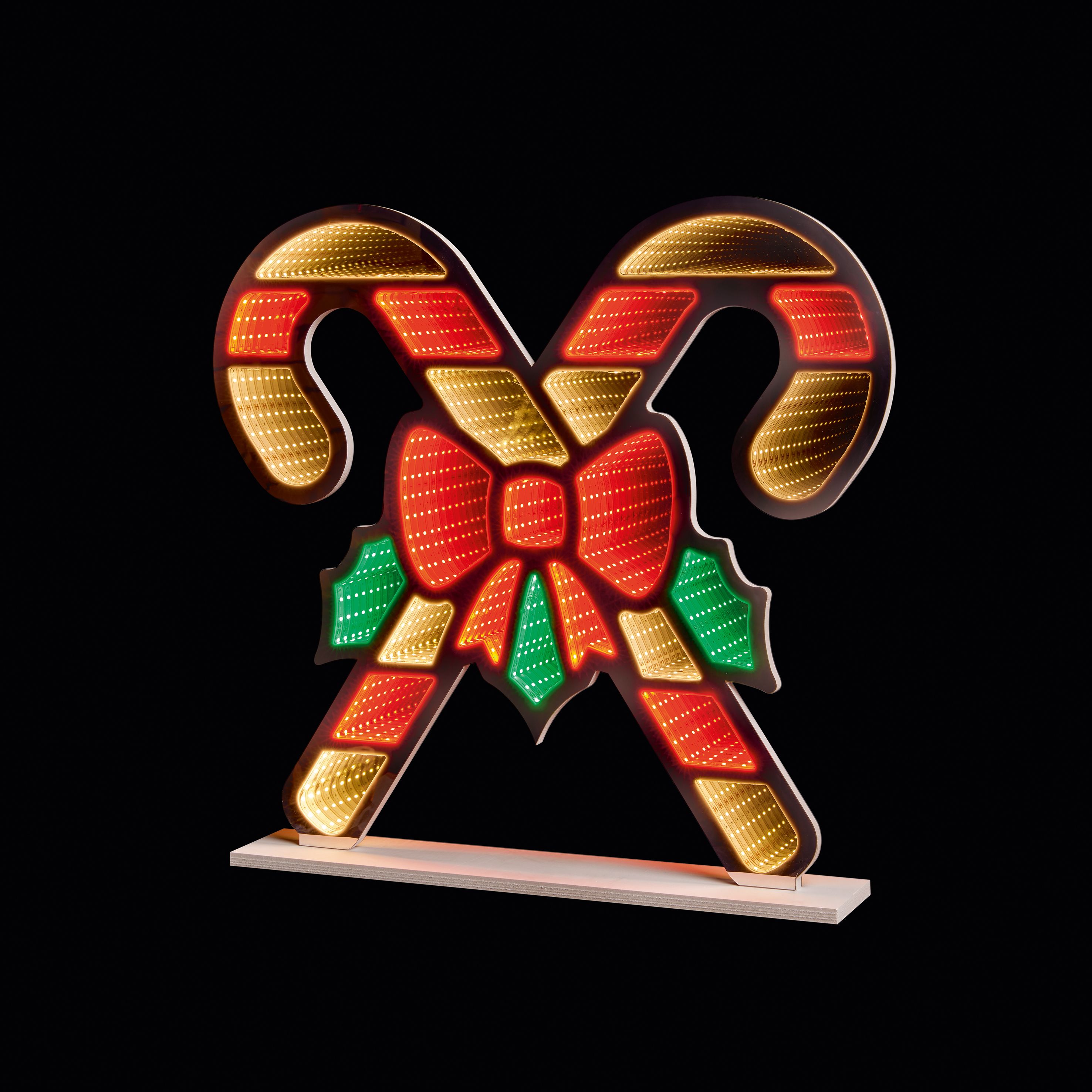 Shop Multicolour LED Candy Cane Freestanding Infinity light (H) 600mm