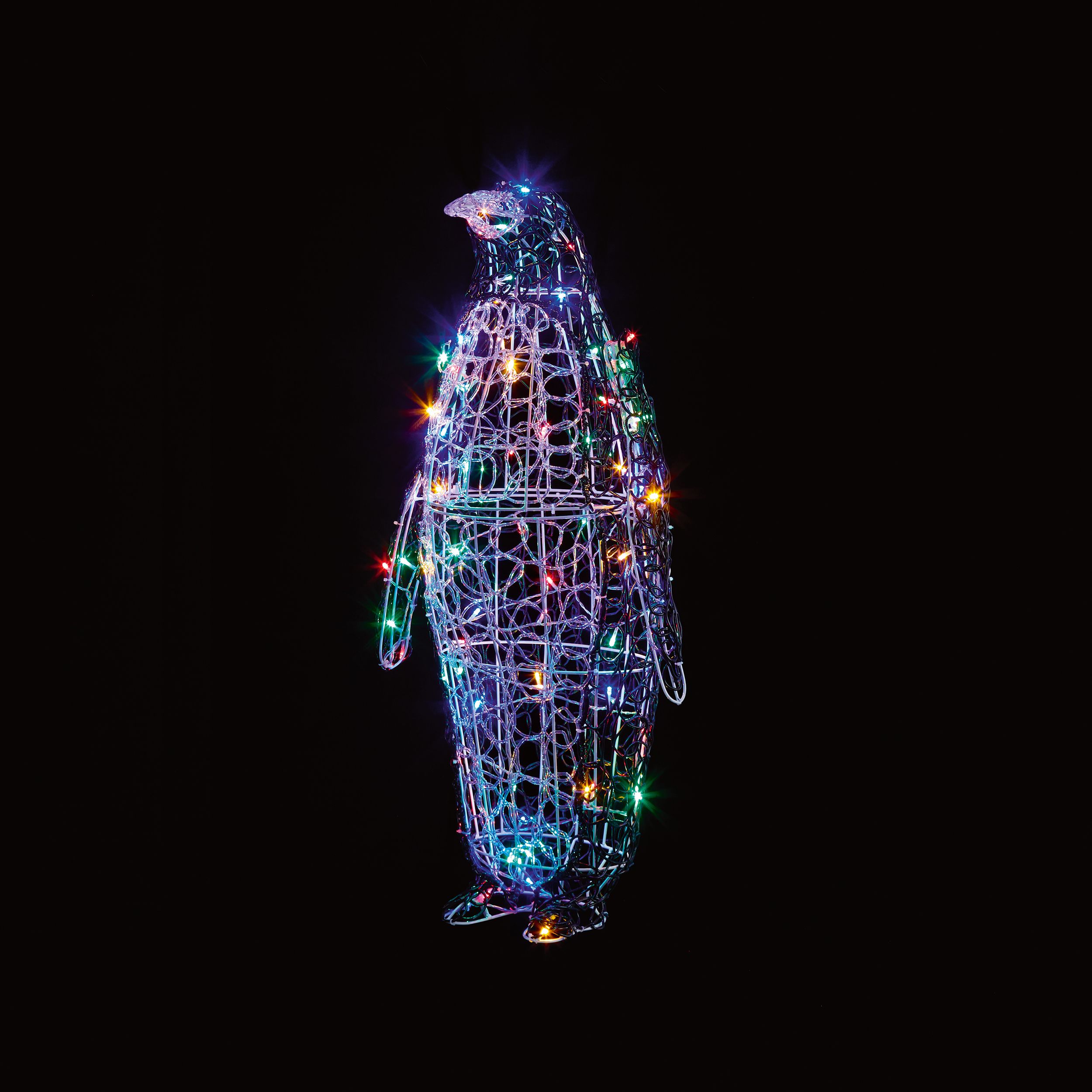 Multicolour LED Multicolour Penguin Single christmas light (H) 900mm ...