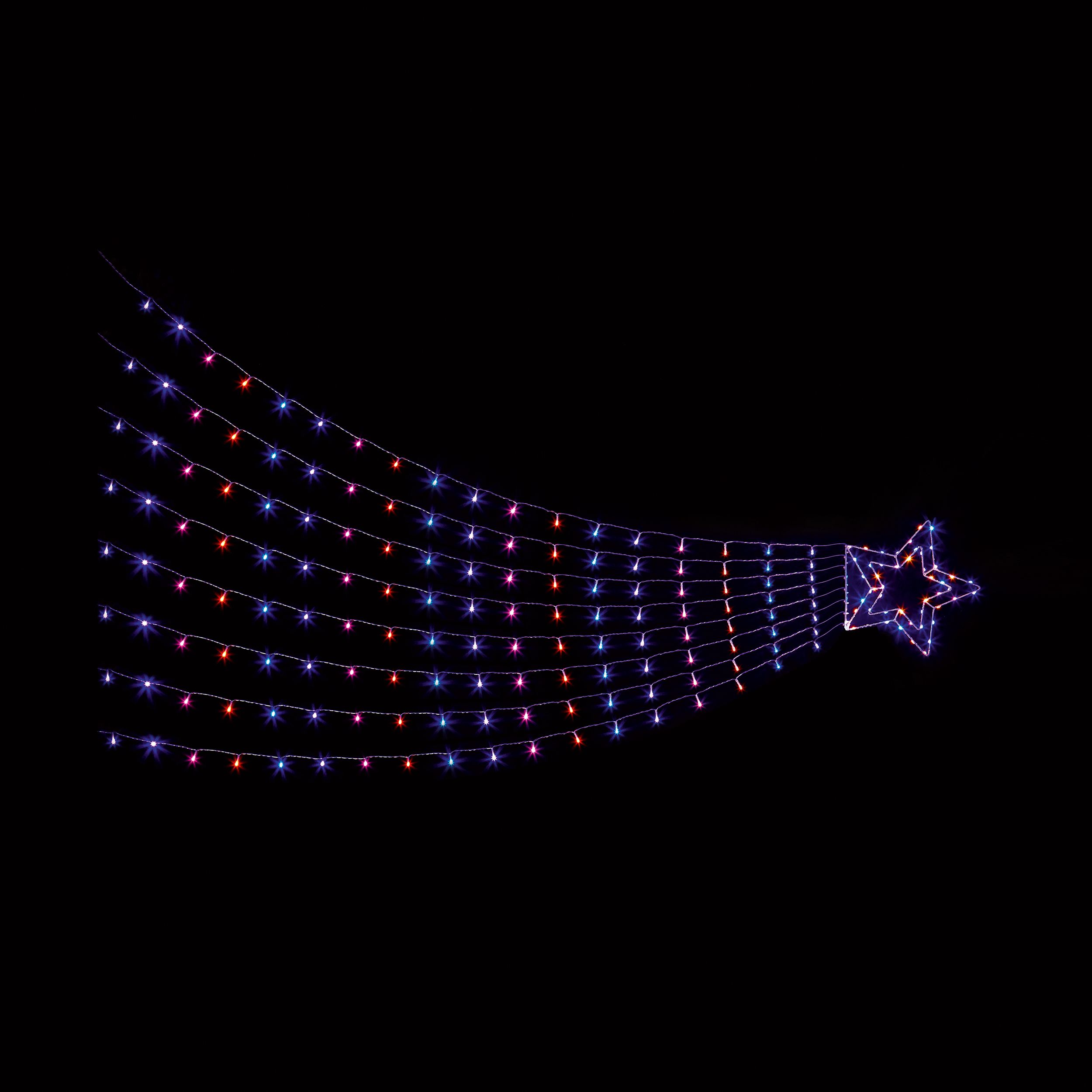 Multicolour LED Multicolour Shooting star Single Christmas light (H) 3000mm