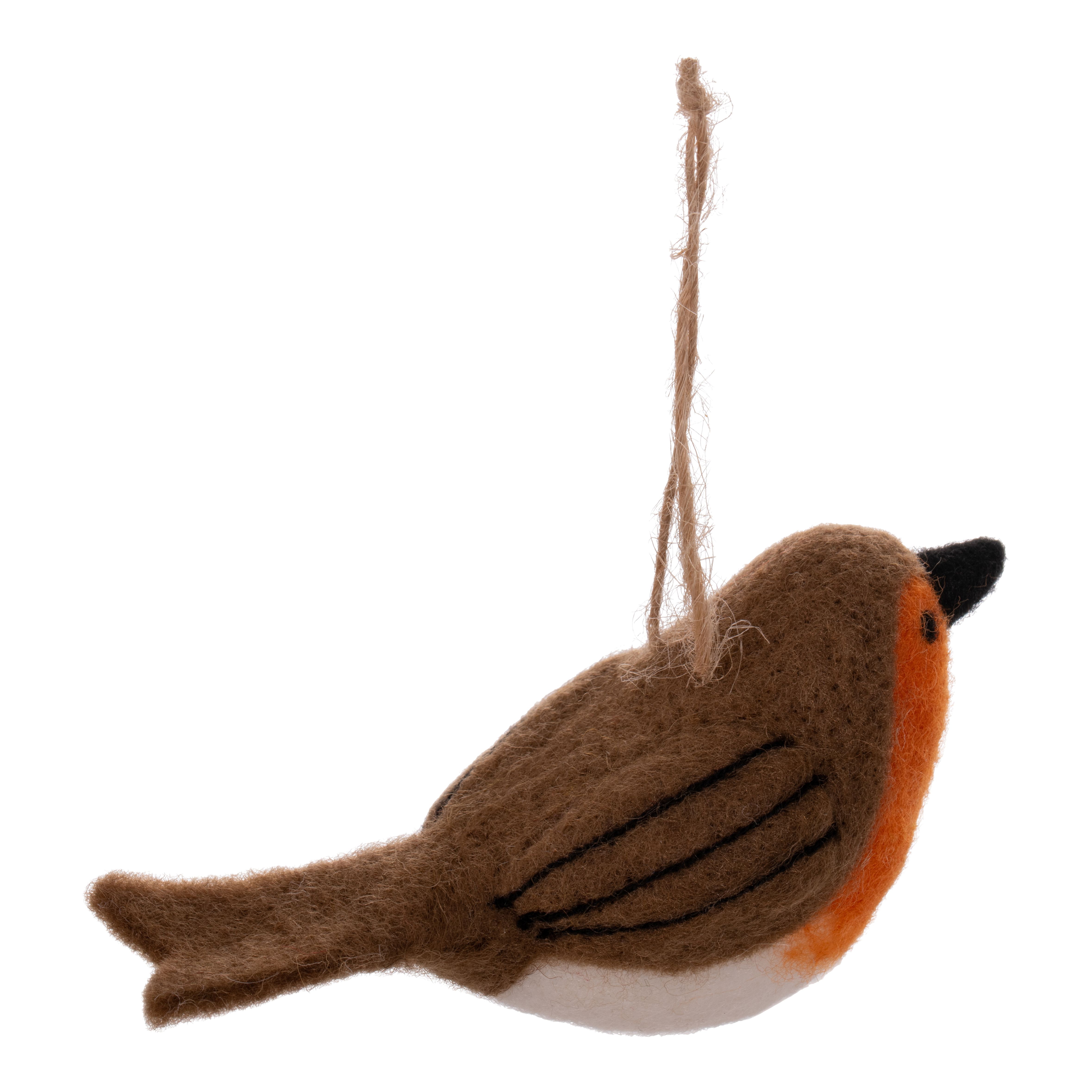 Multicolour Robin Felt Hanging decoration