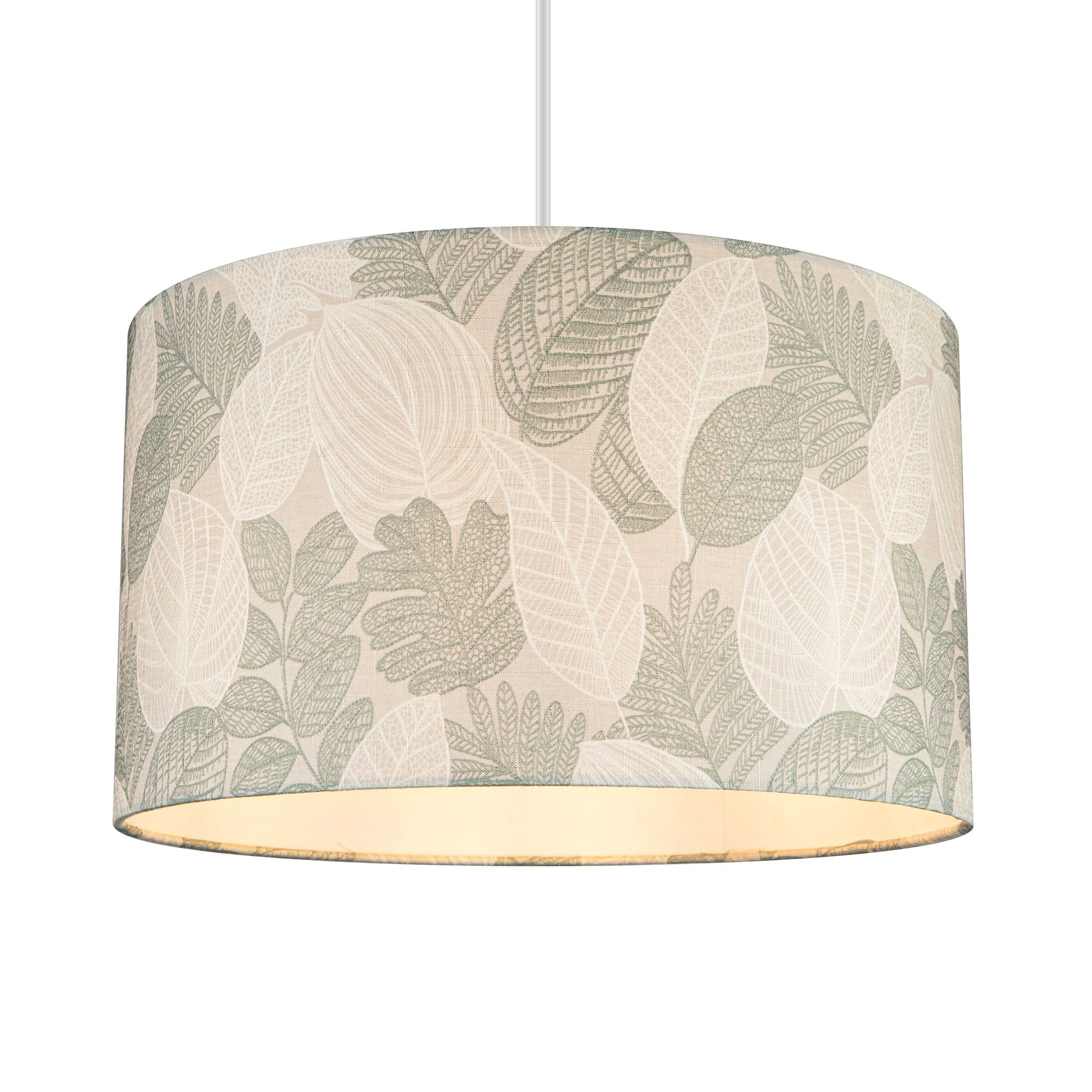 Multicoloured Leaves Drum Lamp shade (D)40cm